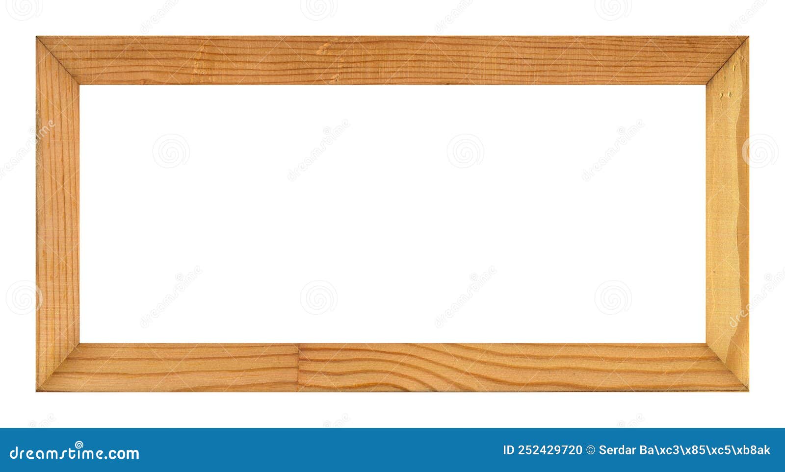 Marco De Madera Rectangular Cortado a Partir De Madera De Pino Aislado ...