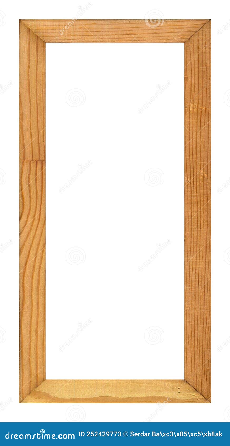 Marco De Madera Rectangular Cortado a Partir De Madera De Pino Aislado ...
