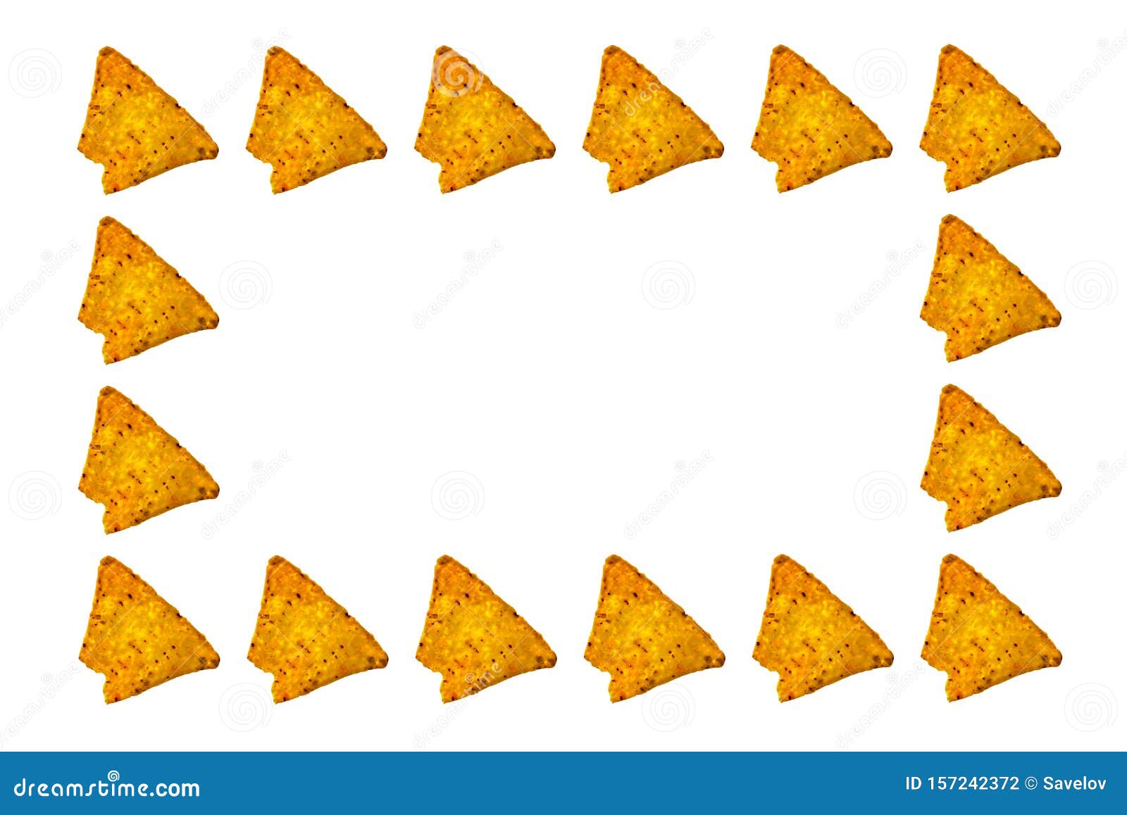 Marco De Nachos Aislado Sobre Fondo Blanco Foto de archivo - Imagen de ...