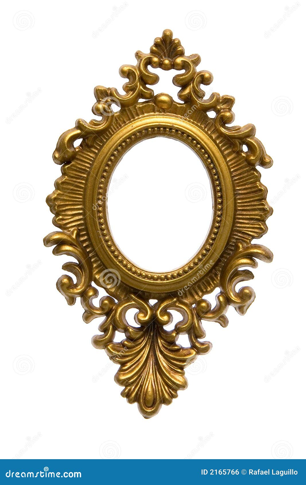 Marco de oro foto de archivo. Imagen de blanco, aislado - 2165766