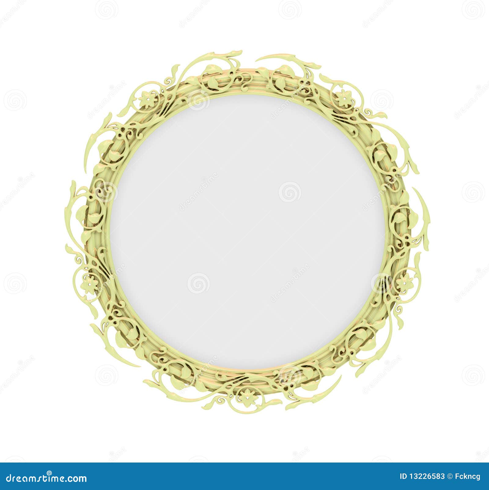 Marco De Oro Decorativo Aislado Stock de ilustración - Ilustración de ...