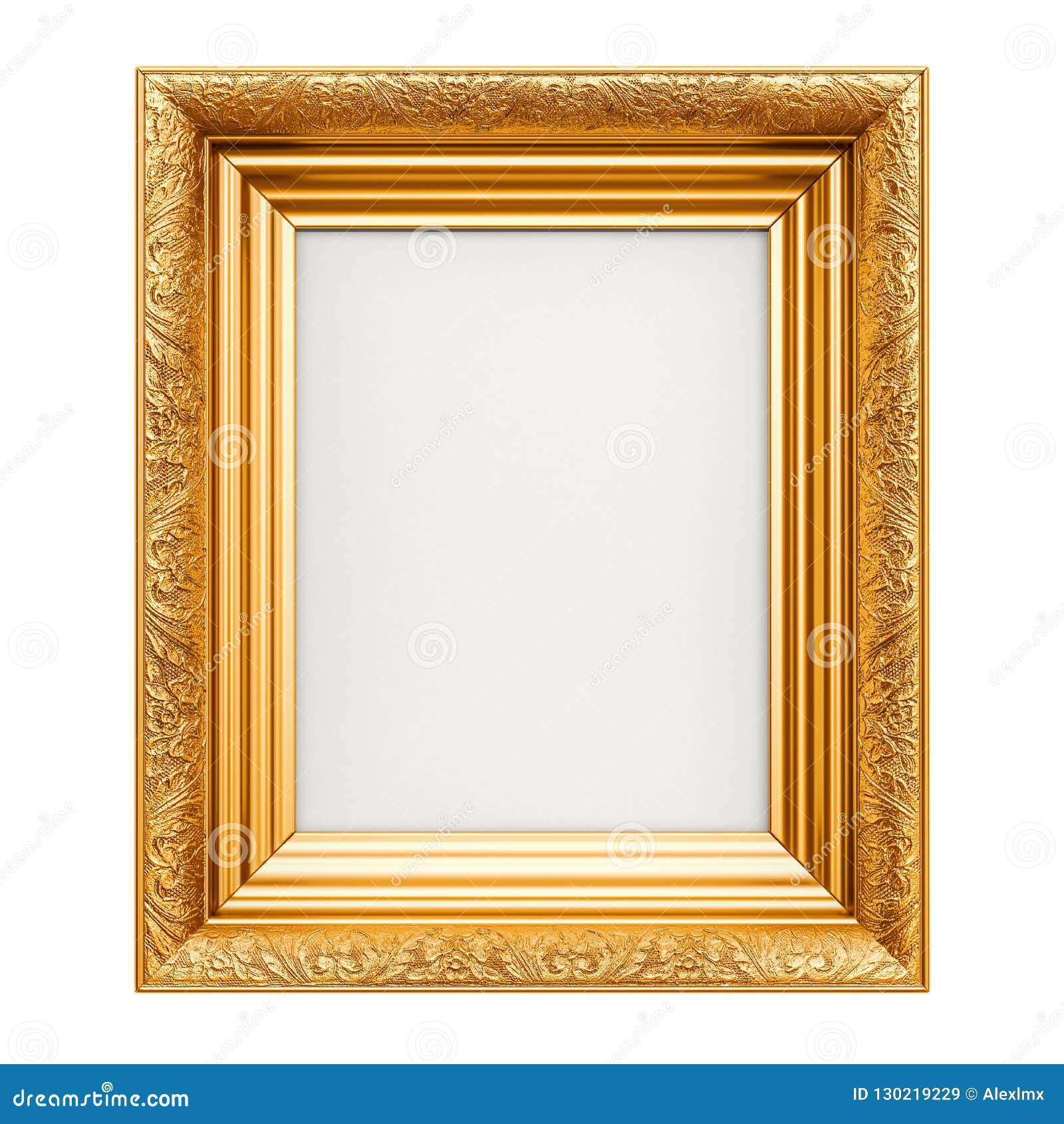 Marco De Oro, Representación 3D Stock de ilustración - Ilustración de ...