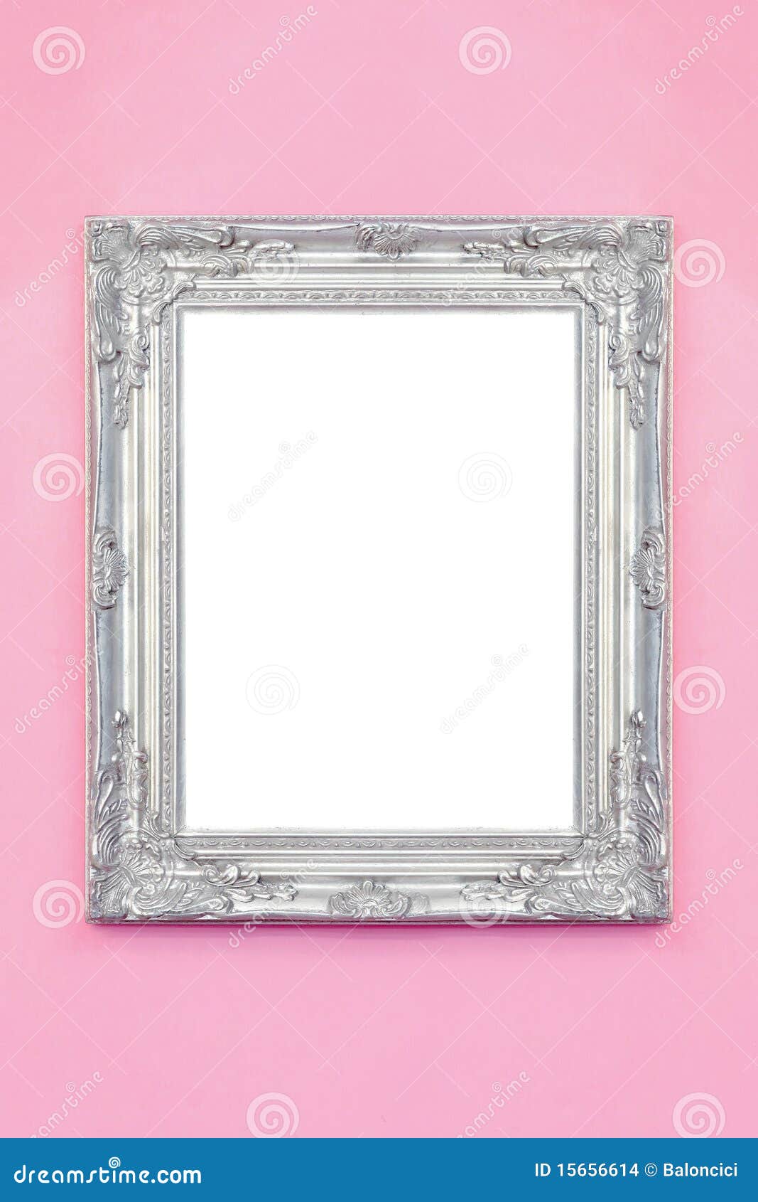 Marco de plata foto de archivo. Imagen de rosa, retrato - 15656614