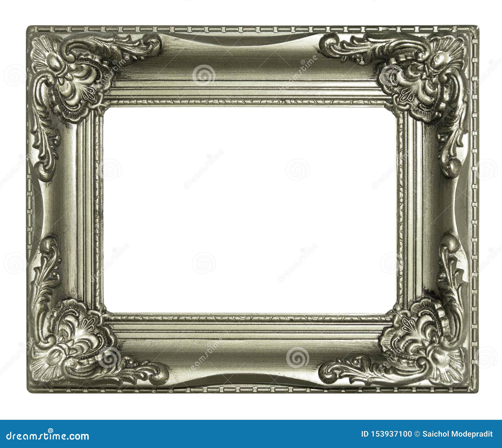 Marco De Plata Aislado En El Fondo Blanco Foto de archivo - Imagen de ...