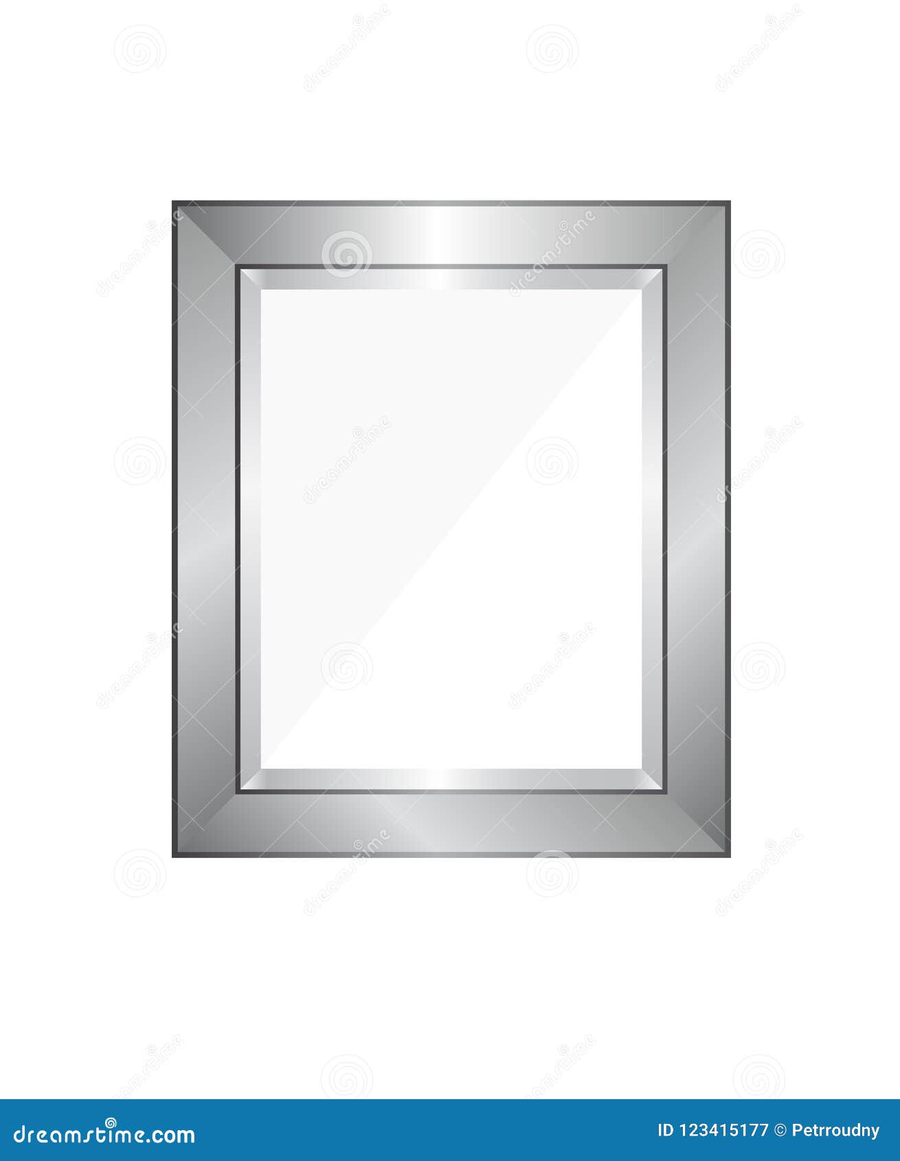 Marco De Plata En Blanco Del Vector Ilustración del Vector ...