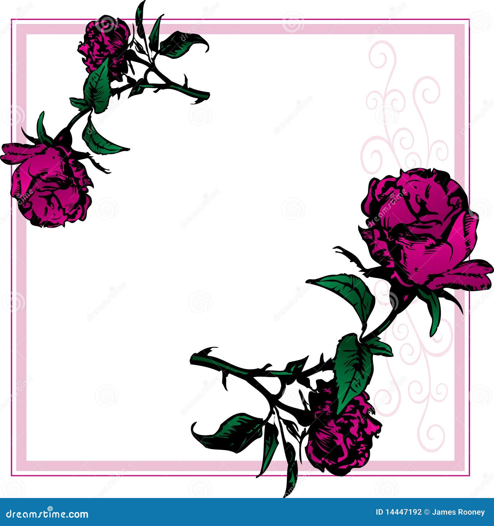 Marco de Rose ilustración del vector. Ilustración de rosa - 14447192