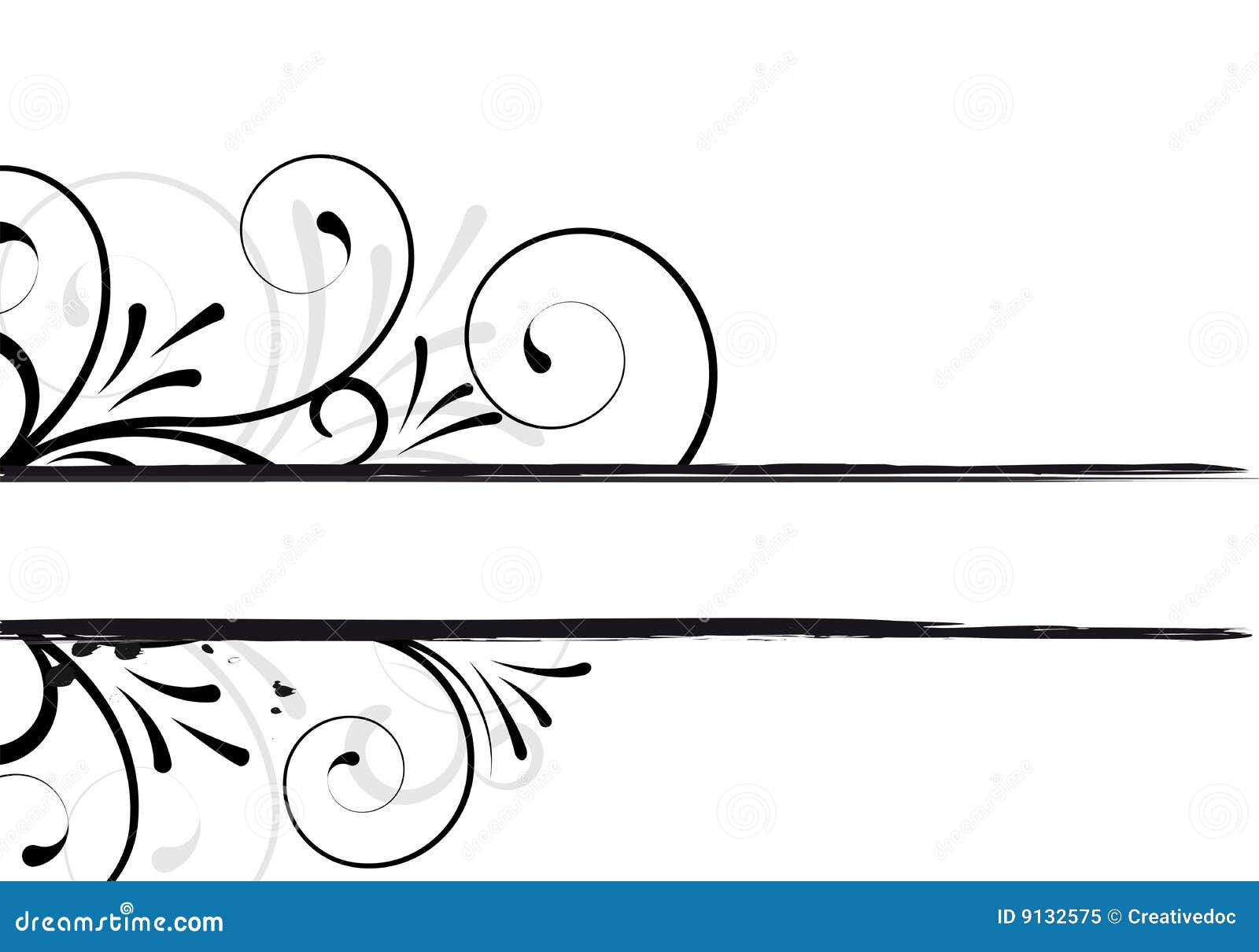 Marco de texto floral ilustración del vector. Ilustración de curva ...