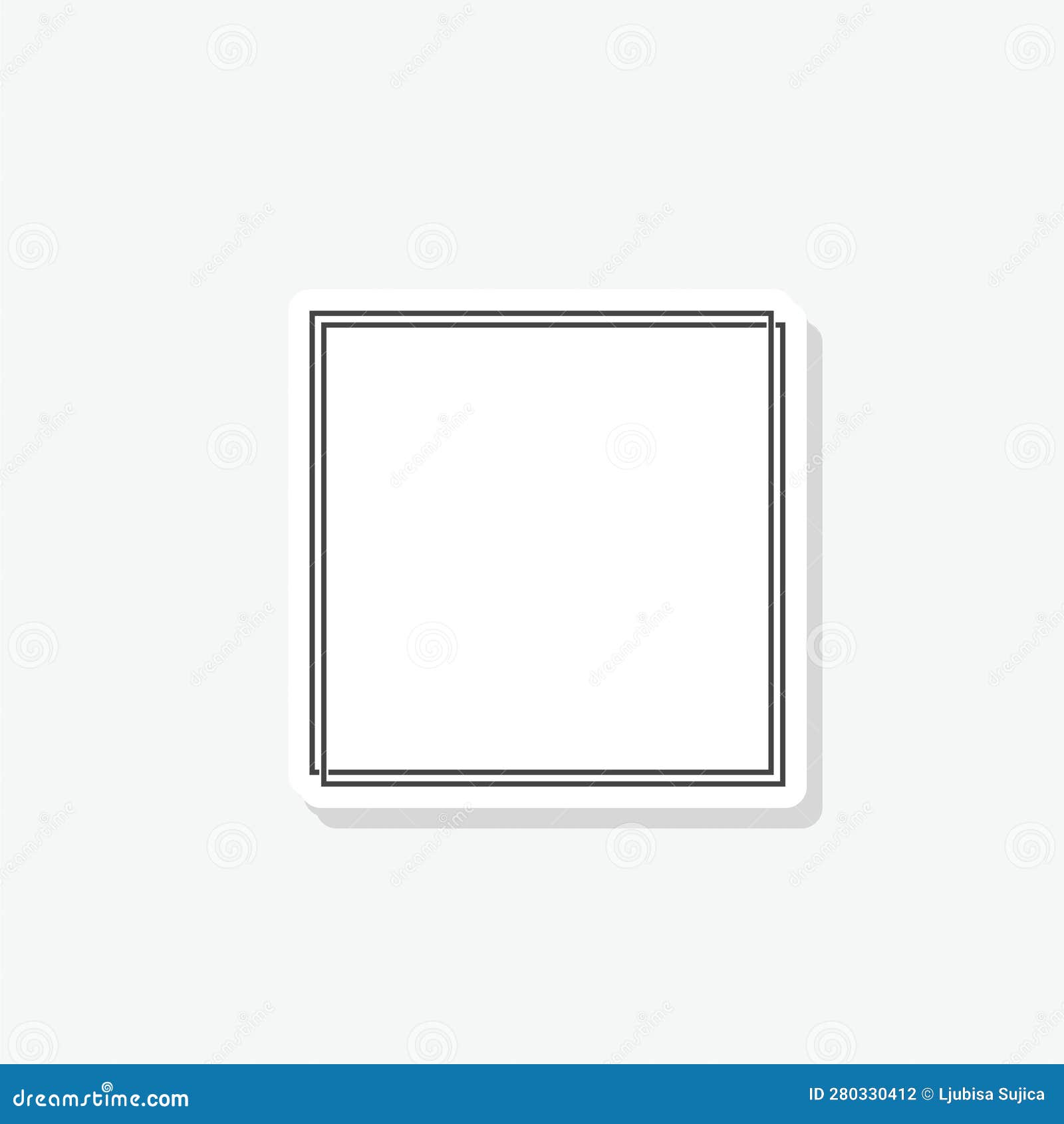 Marco De Texto Simple Aislado En Fondo Blanco Ilustración del Vector ...