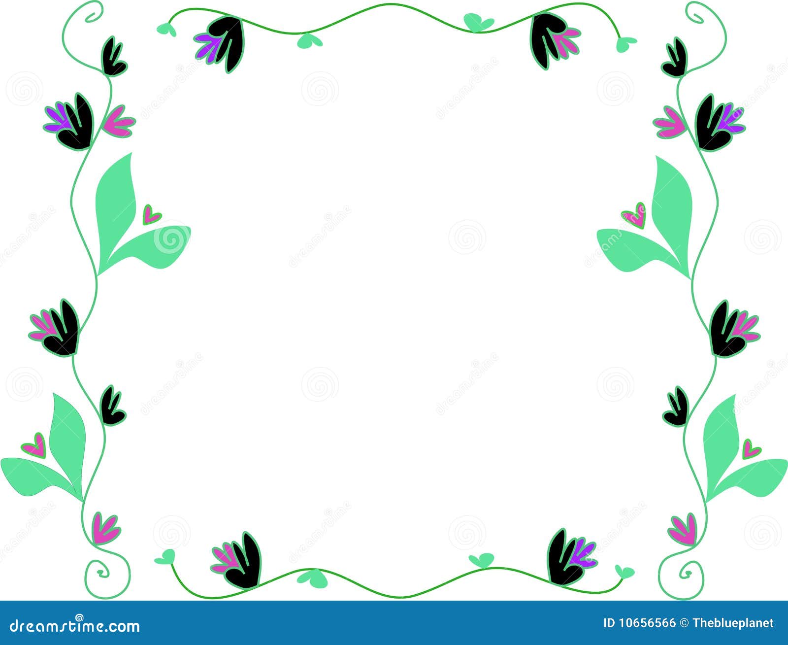 Marco De Vides Y De Flores Delicadas Ilustración del Vector ...