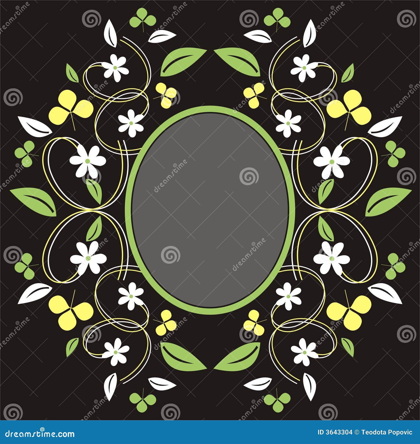 Marco decorativo ilustración del vector. Ilustración de amarillo - 3643304