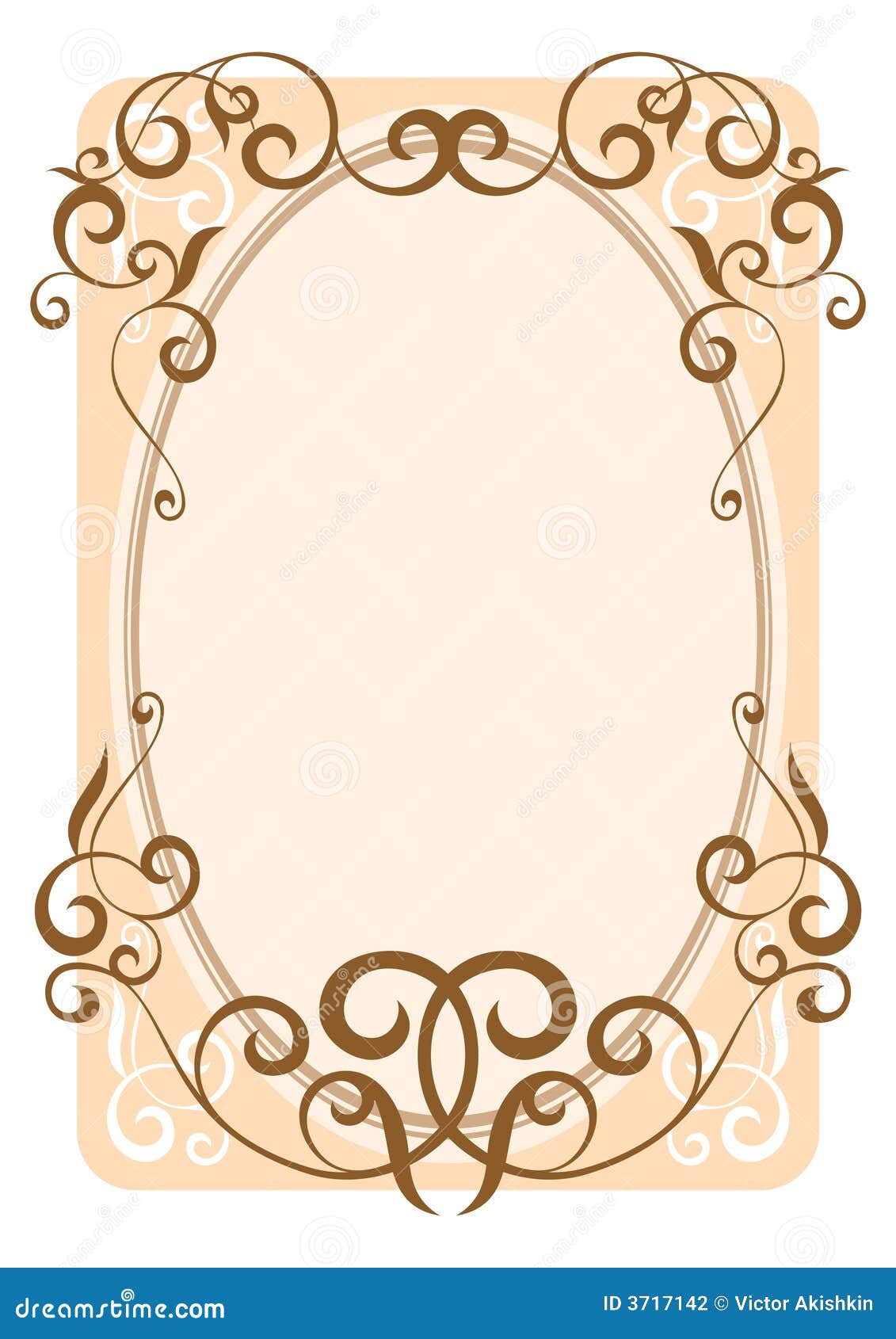 Marco decorativo ilustración del vector. Ilustración de ornamento - 3717142