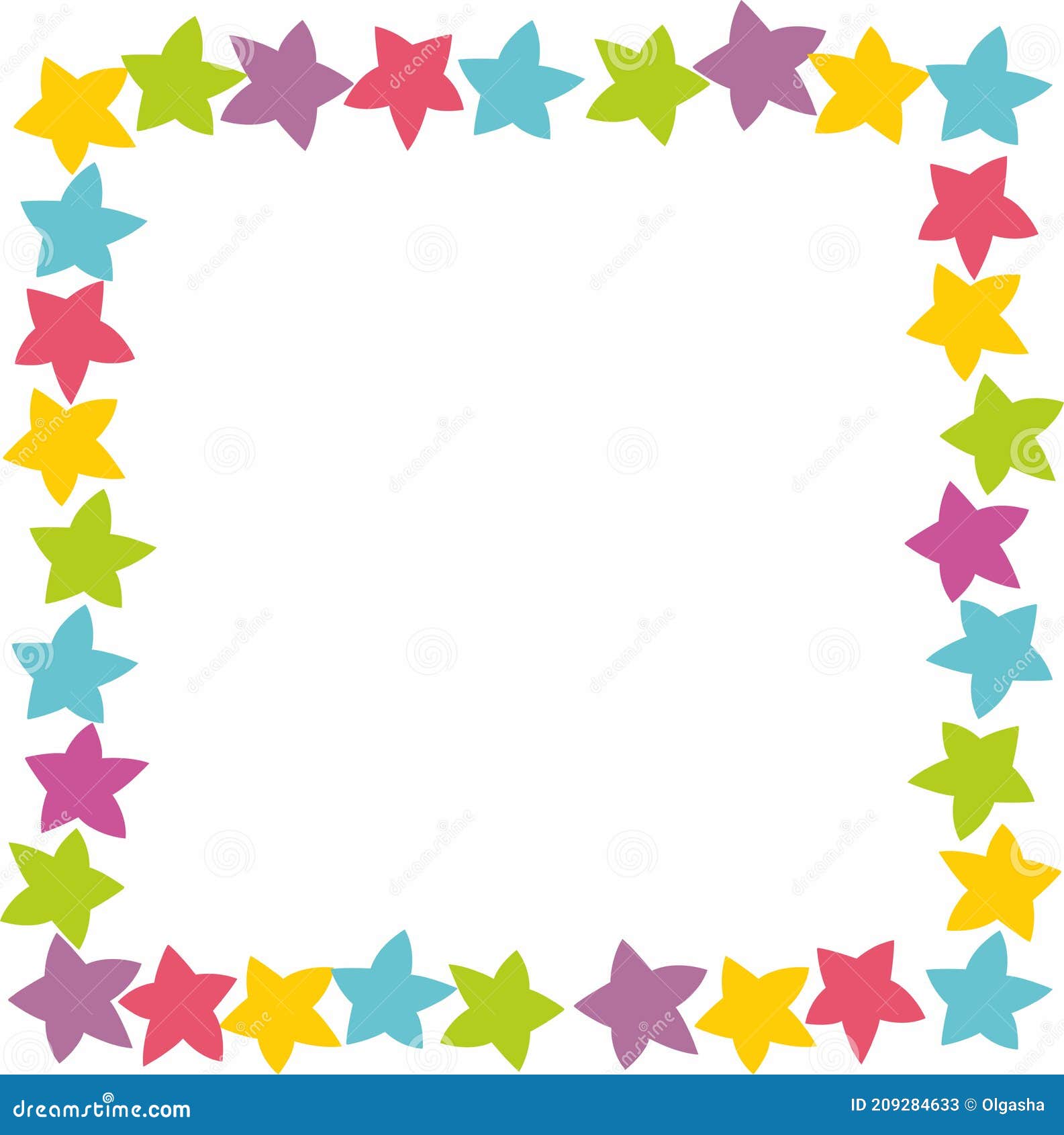 Marco Decorativo Con Estrellas Ilustración del Vector - Ilustración de ...