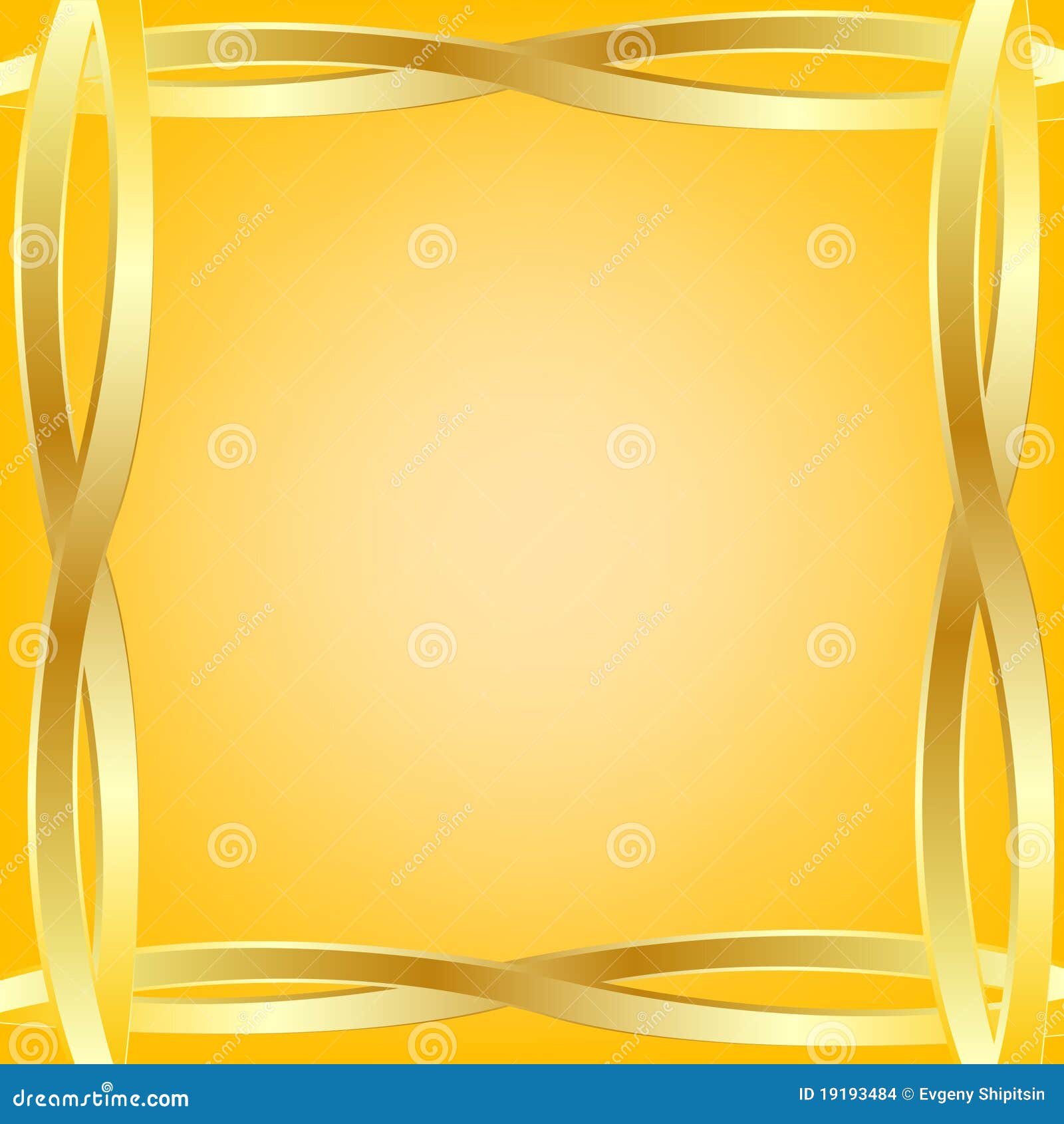 Marco Decorativo Del Color De Oro Ilustración del Vector - Ilustración ...