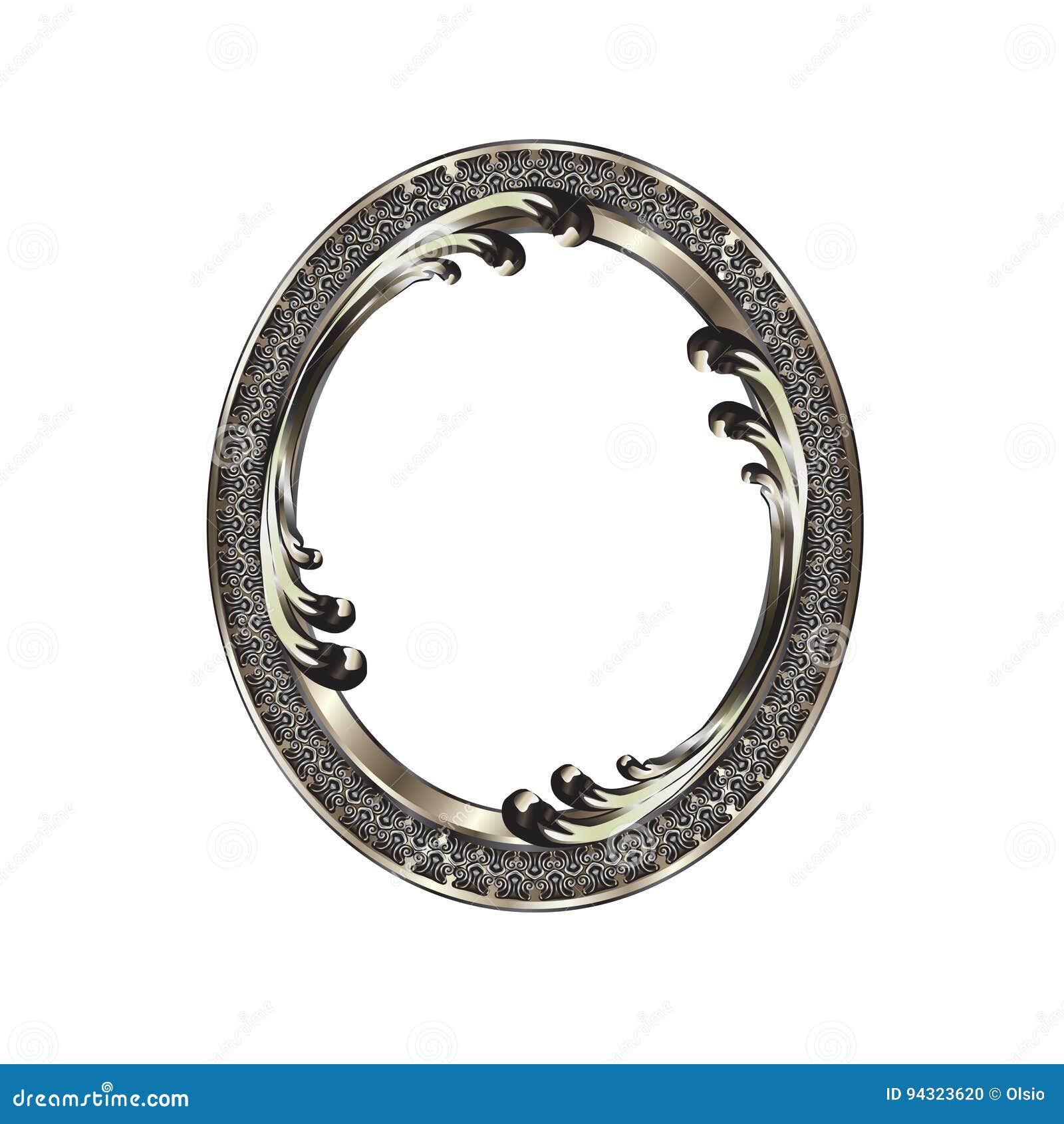 Marco Decorativo Del Color Plateado Ilustración del Vector ...