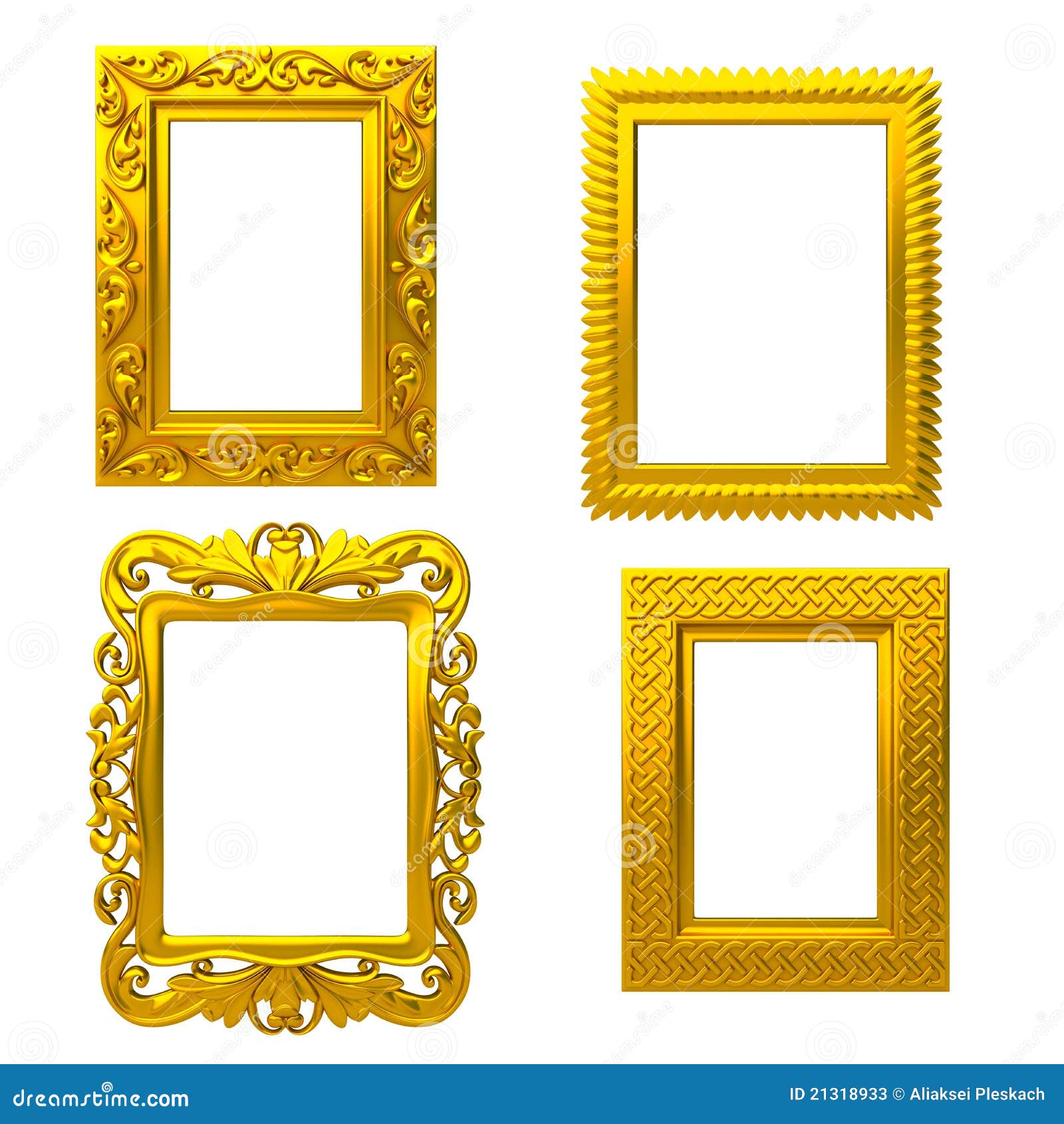 Marco decorativo del oro stock de ilustración. Ilustración de creativo ...