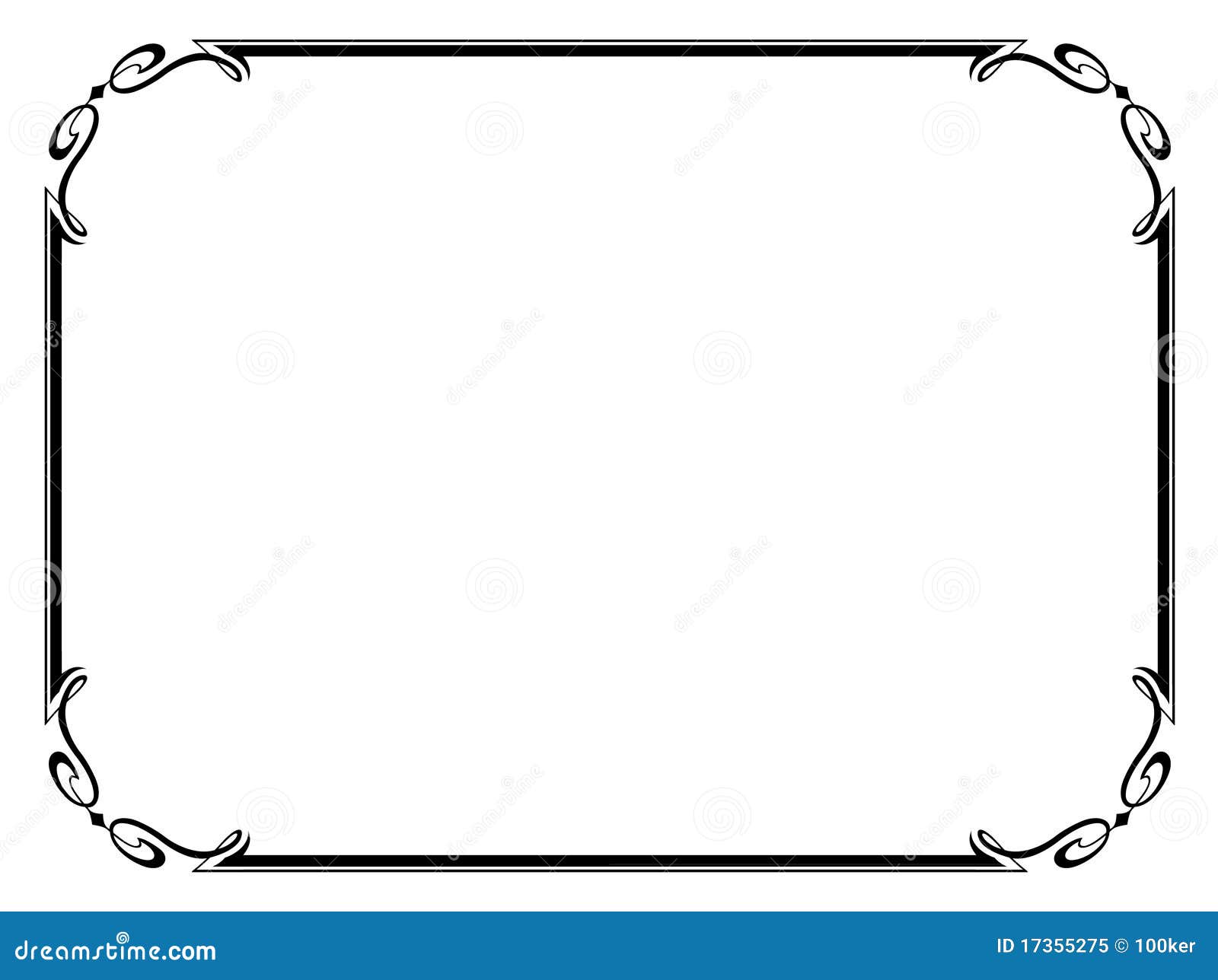 Marco Decorativo Ornamental Simple Ilustración del Vector - Ilustración ...