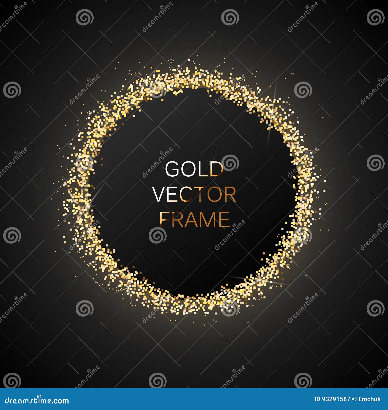Marco del brillo del oro ilustración del vector. Ilustración de ...