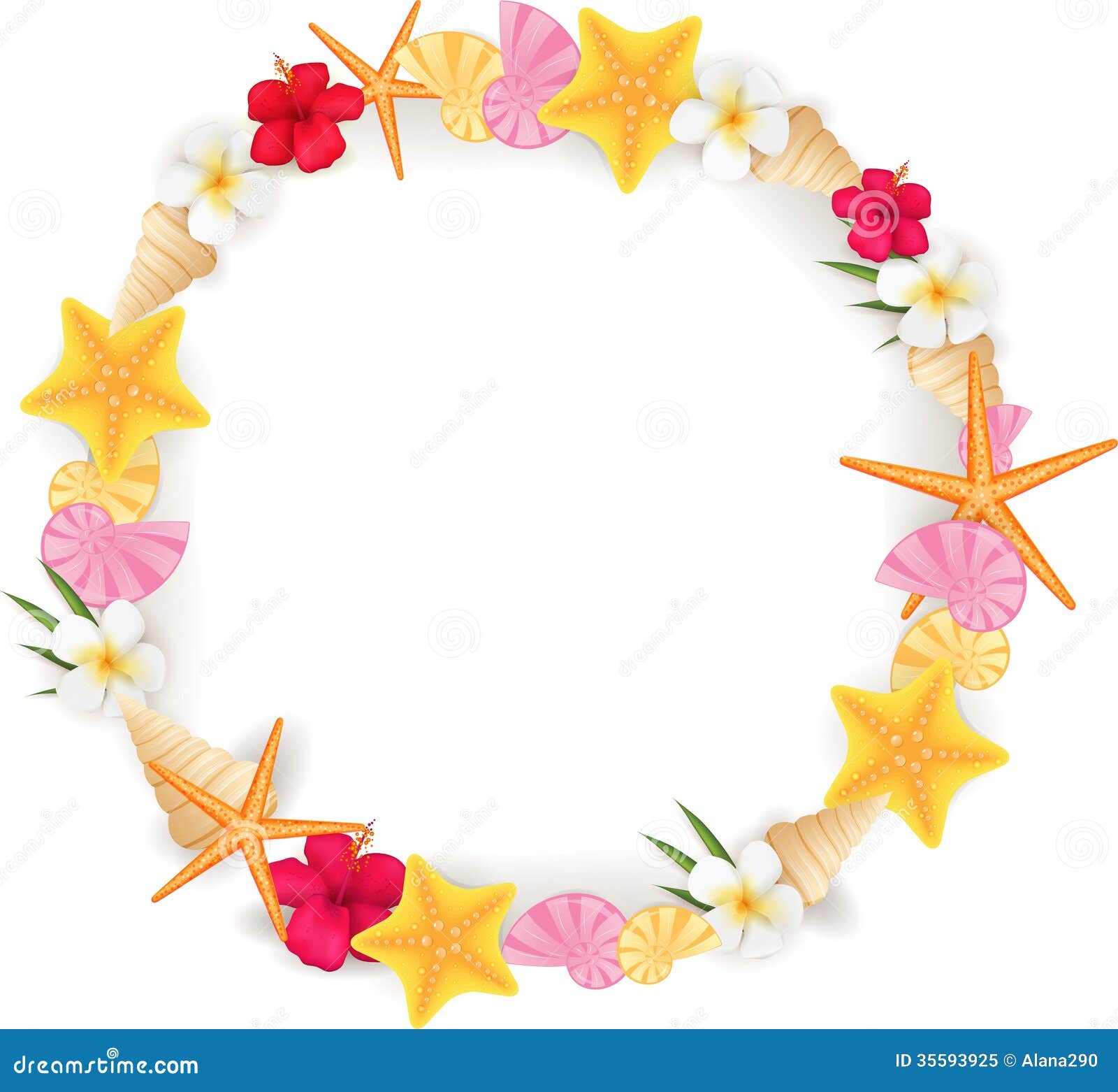 Marco Del Círculo Del Verano Ilustración del Vector - Ilustración de ...