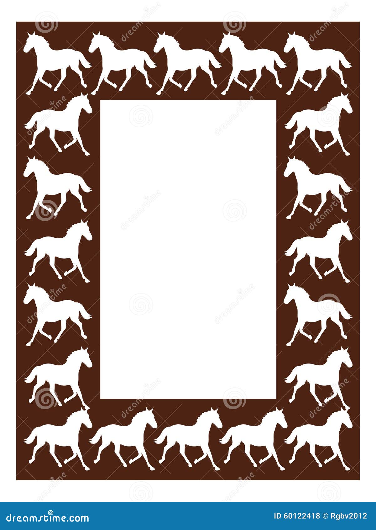 Marco del caballo ilustración del vector. Ilustración de amarillo - 60122418