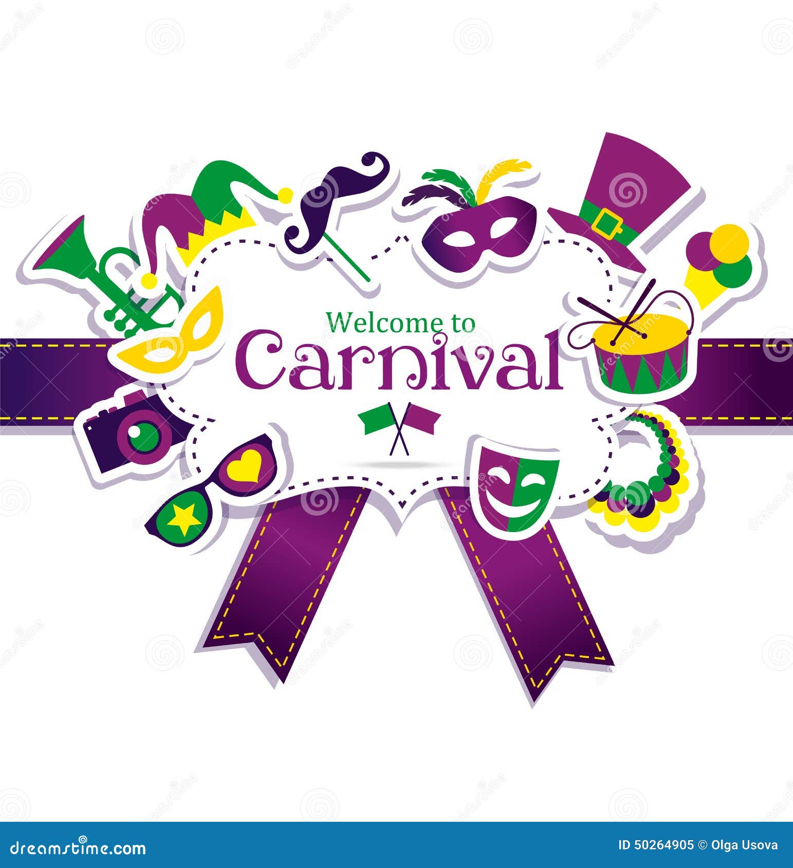 Marco del carnaval ilustración del vector. Ilustración de decorativo ...