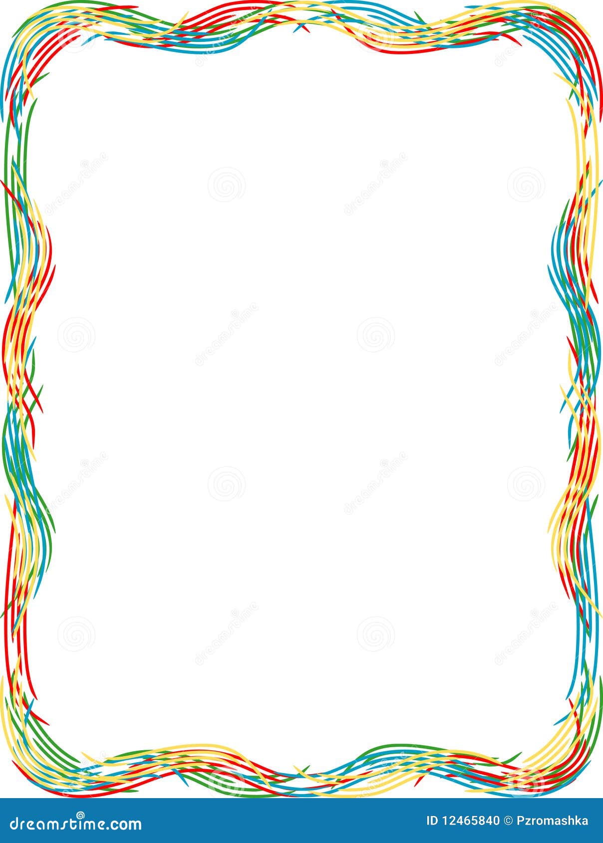 Marco del color ilustración del vector. Ilustración de azul - 12465840