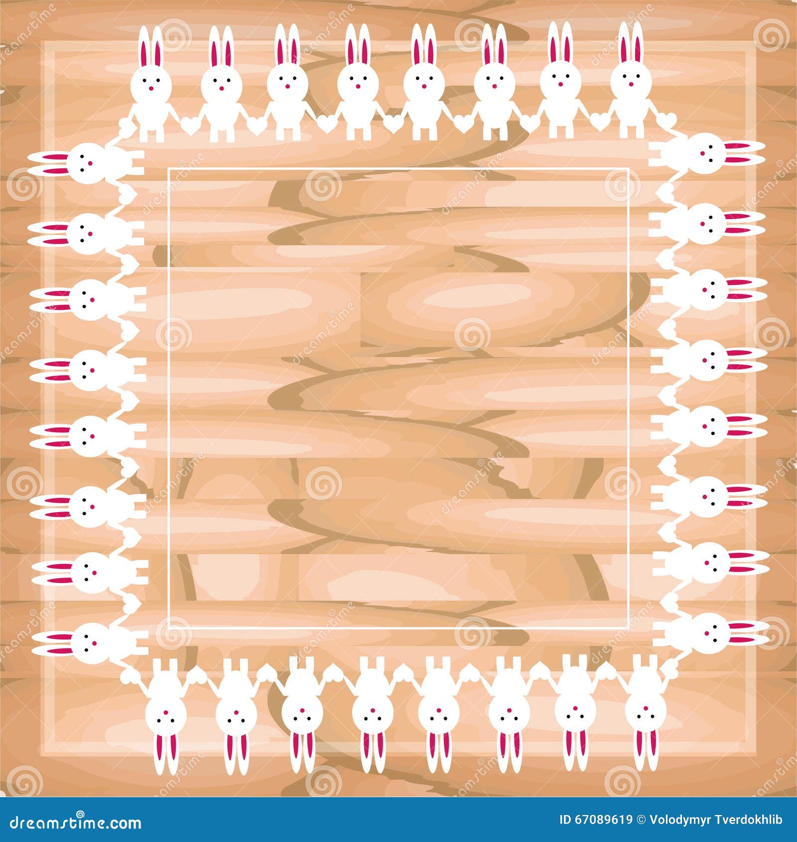Marco del conejo de Pascua ilustración del vector. Ilustración de ...