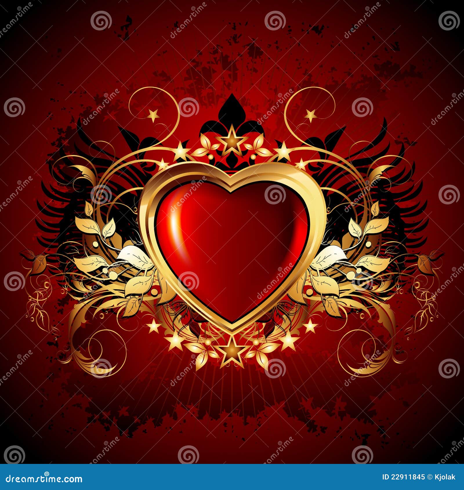 Marco del corazón ilustración del vector. Ilustración de fondo - 22911845