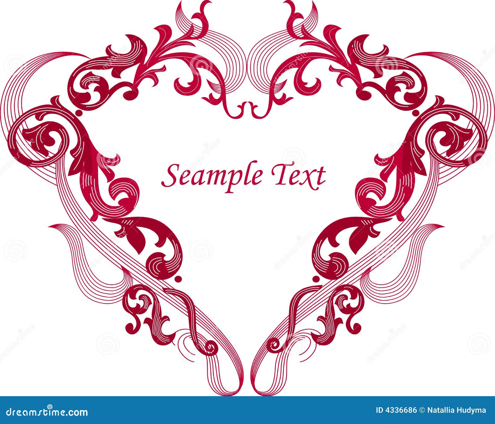 Marco del corazón ilustración del vector. Ilustración de romance - 4336686