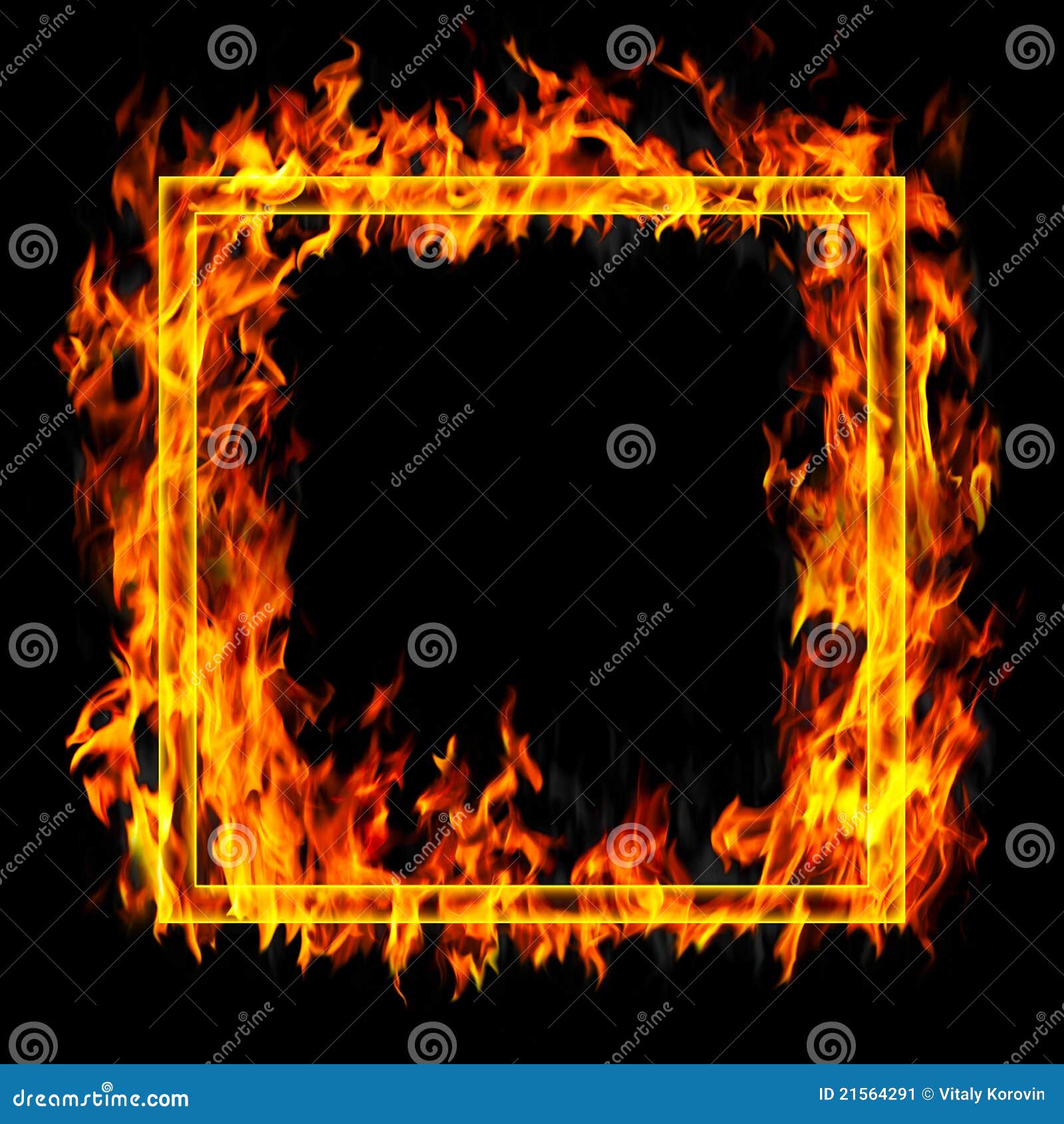 Marco del fuego stock de ilustración. Ilustración de fuego - 21564291