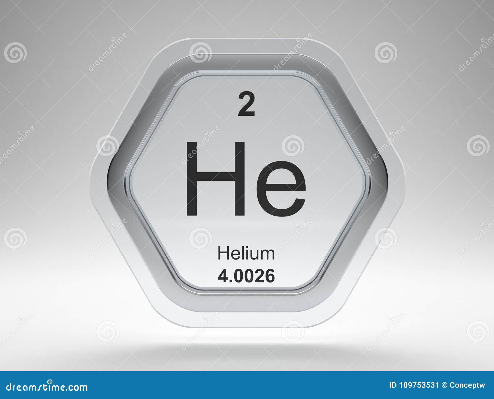 Marco Del Hexágono Del Símbolo Del Helio Stock de ilustración ...