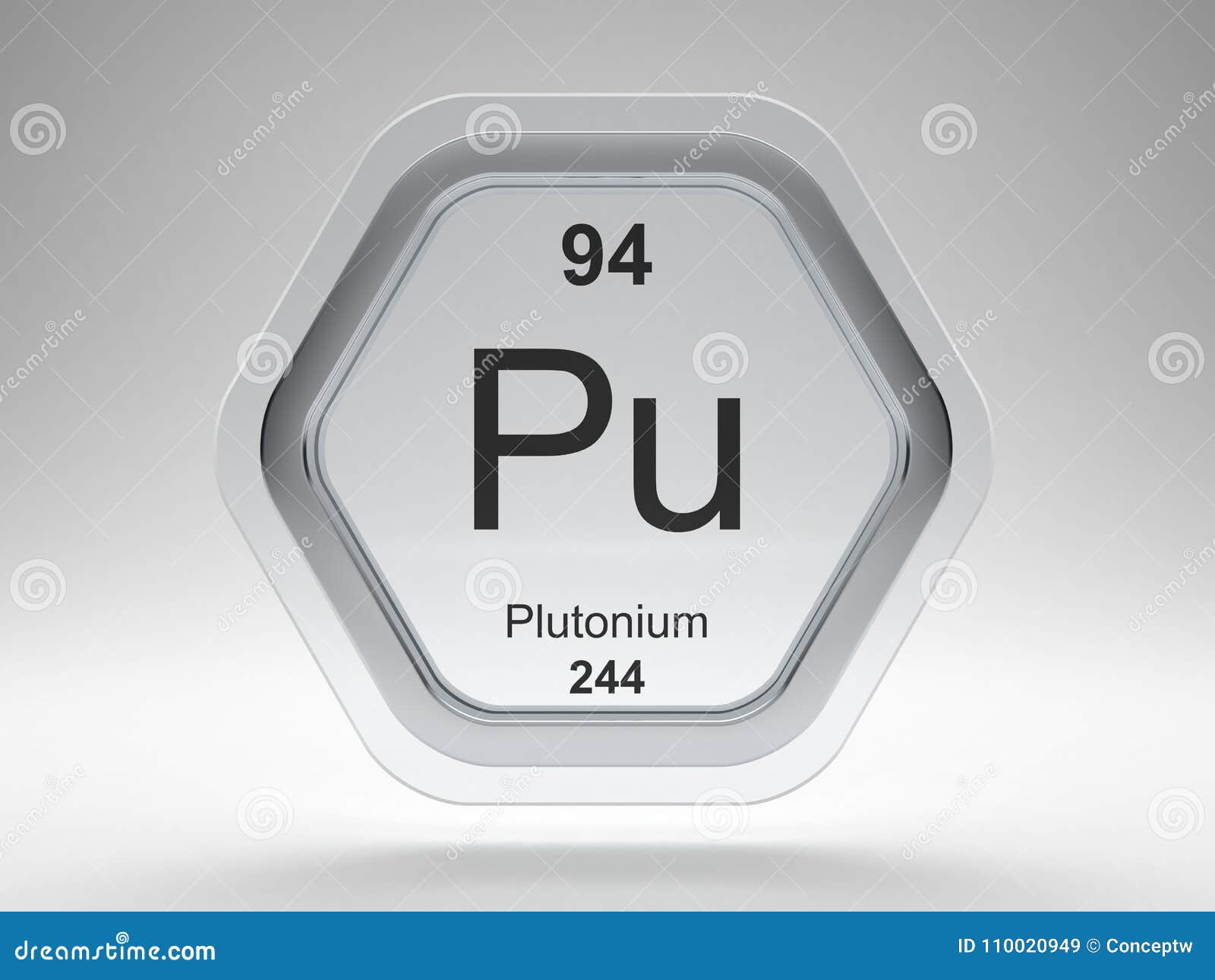 Marco Del Hexágono Del Símbolo Del Plutonio Stock de ilustración ...