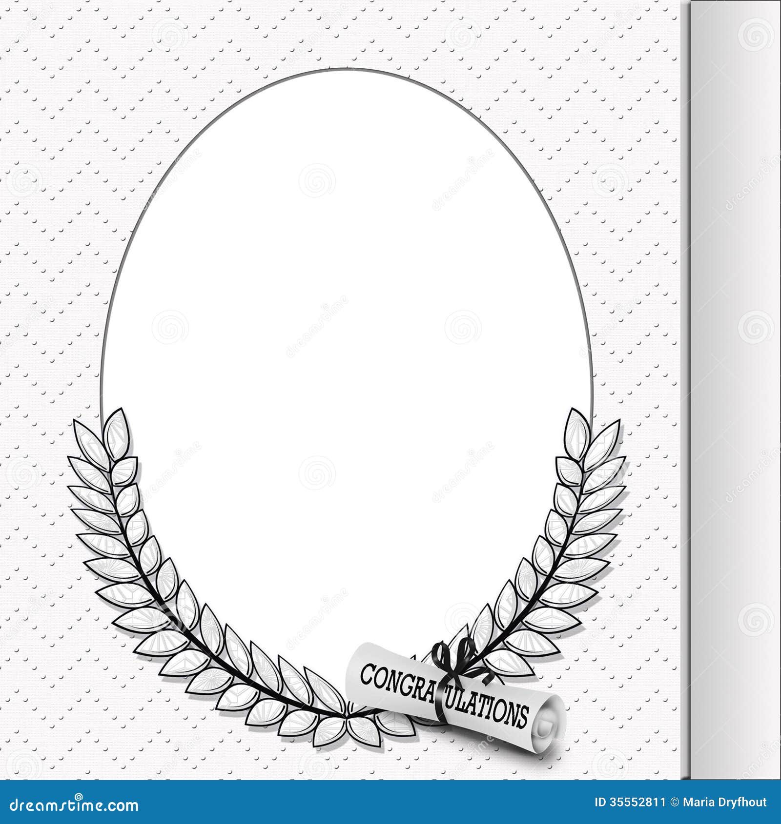 Marco Del Laurel Con El Diploma Stock de ilustración - Ilustración de ...