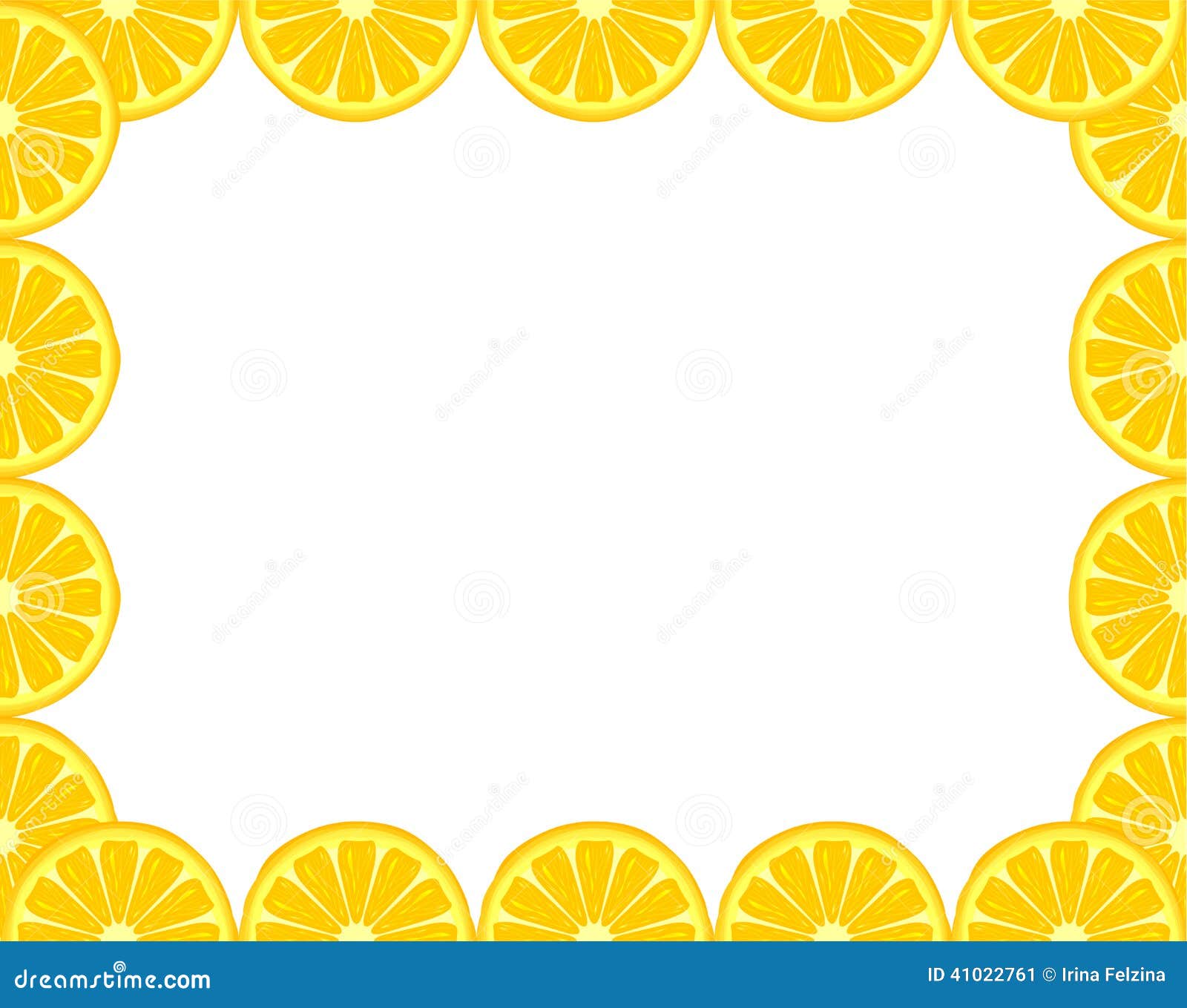 Marco del limón ilustración del vector. Ilustración de rebanado - 41022761