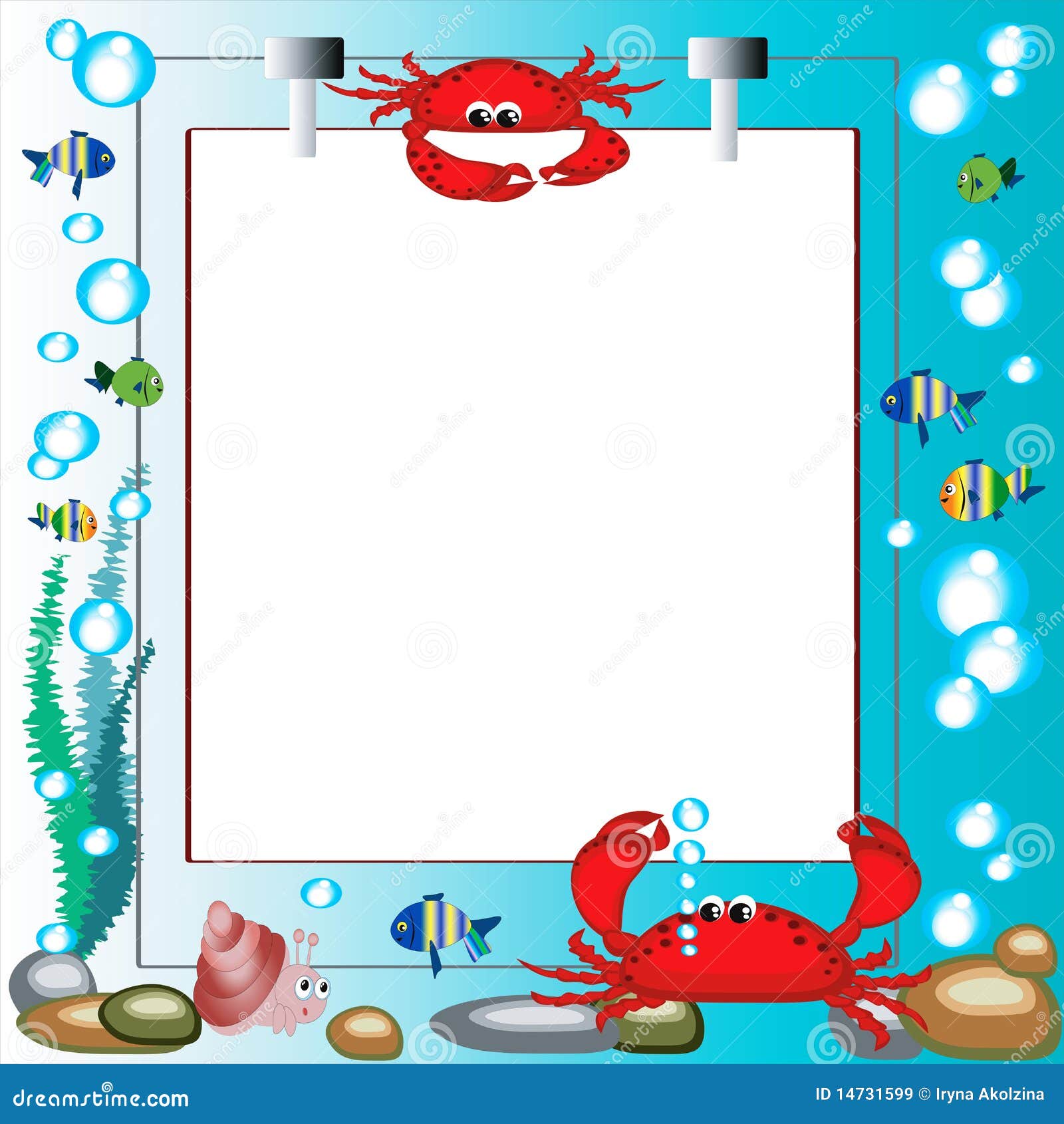 Marco del mar ilustración del vector. Ilustración de vida - 14731599