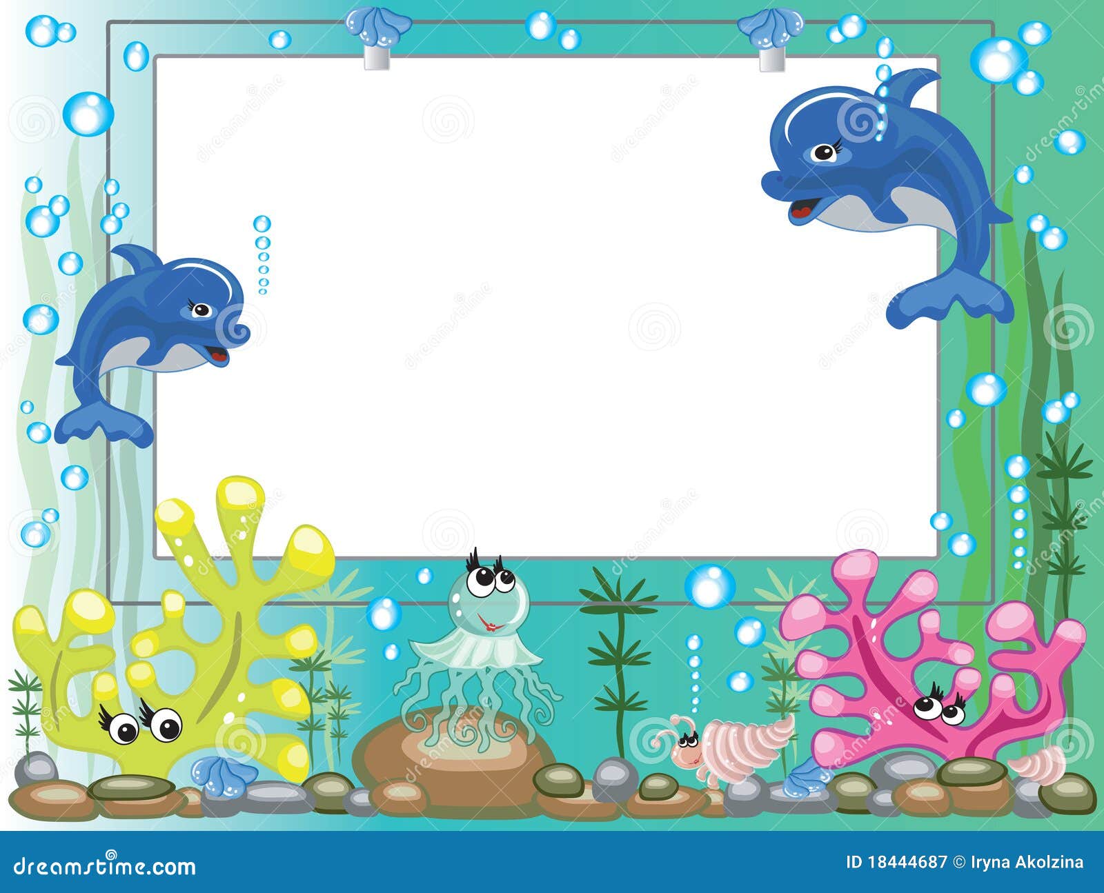 Marco del mar ilustración del vector. Ilustración de arte - 18444687