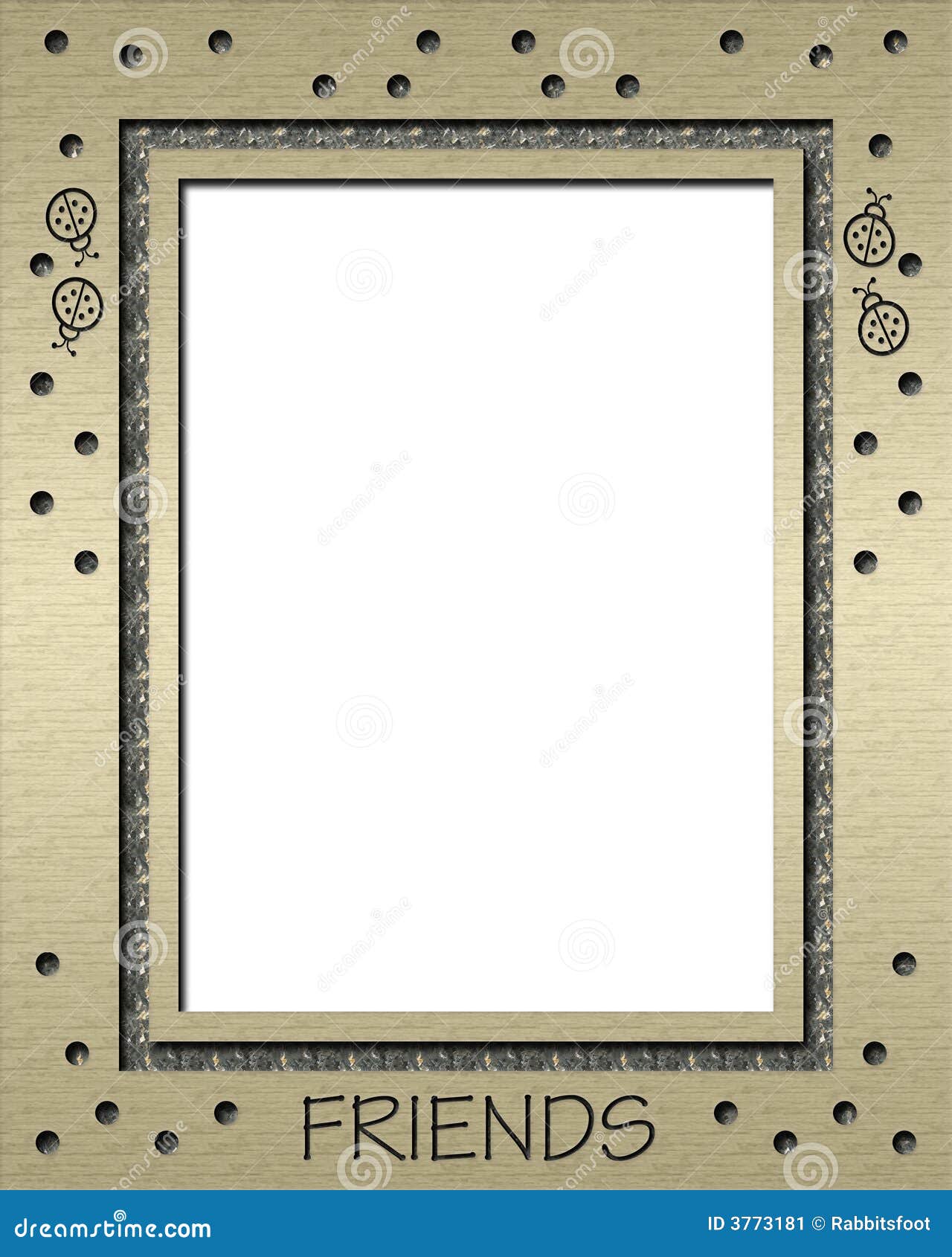 Marco del oro del Ladybug stock de ilustración. Ilustración de amistad ...