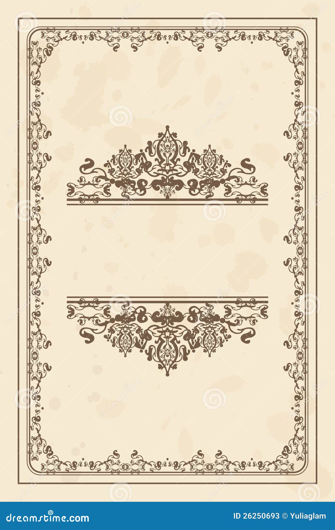 Marco del pergamino ilustración del vector. Ilustración de viejo - 26250693