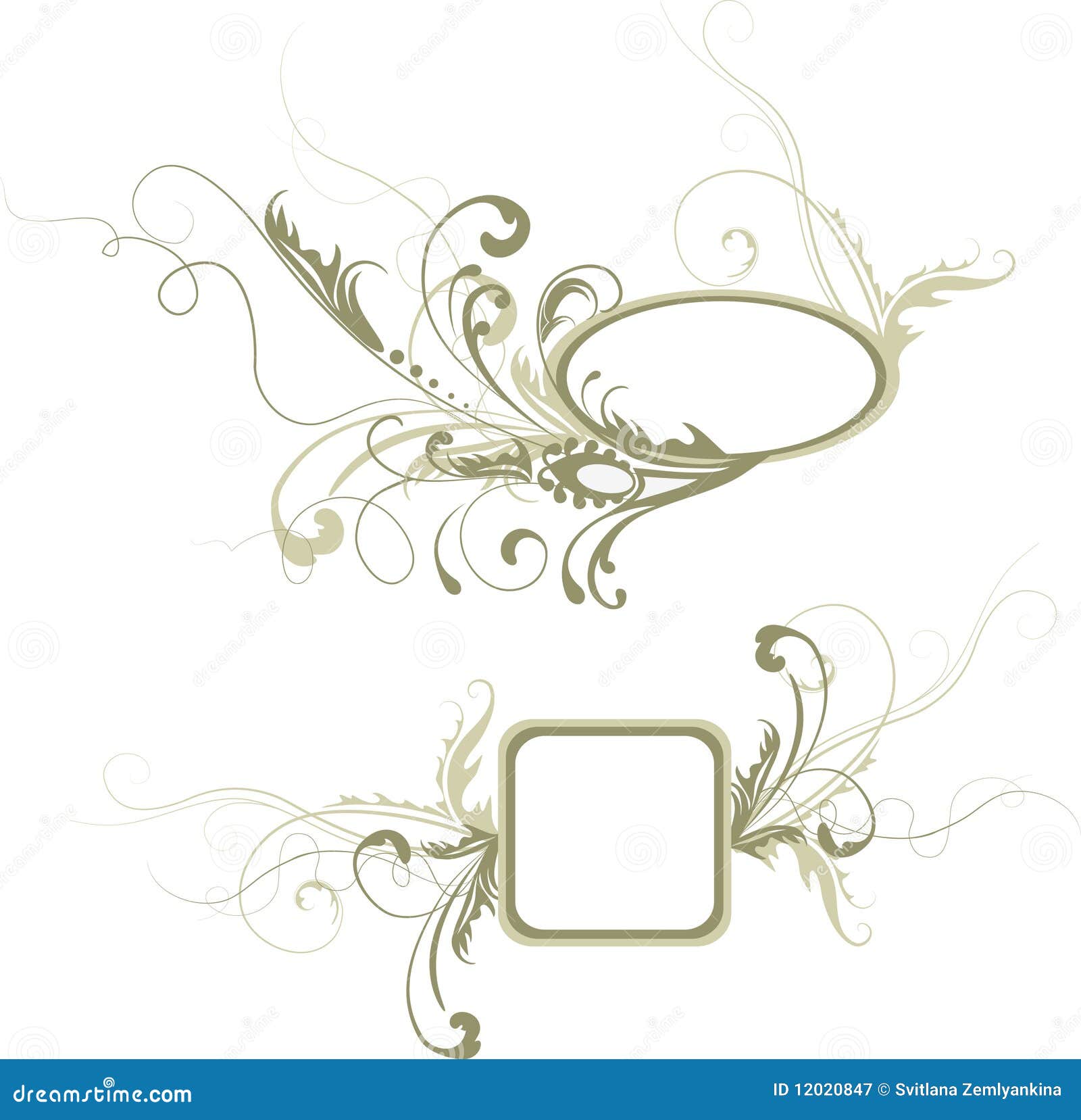 Marco del vector ilustración del vector. Ilustración de remolino - 12020847