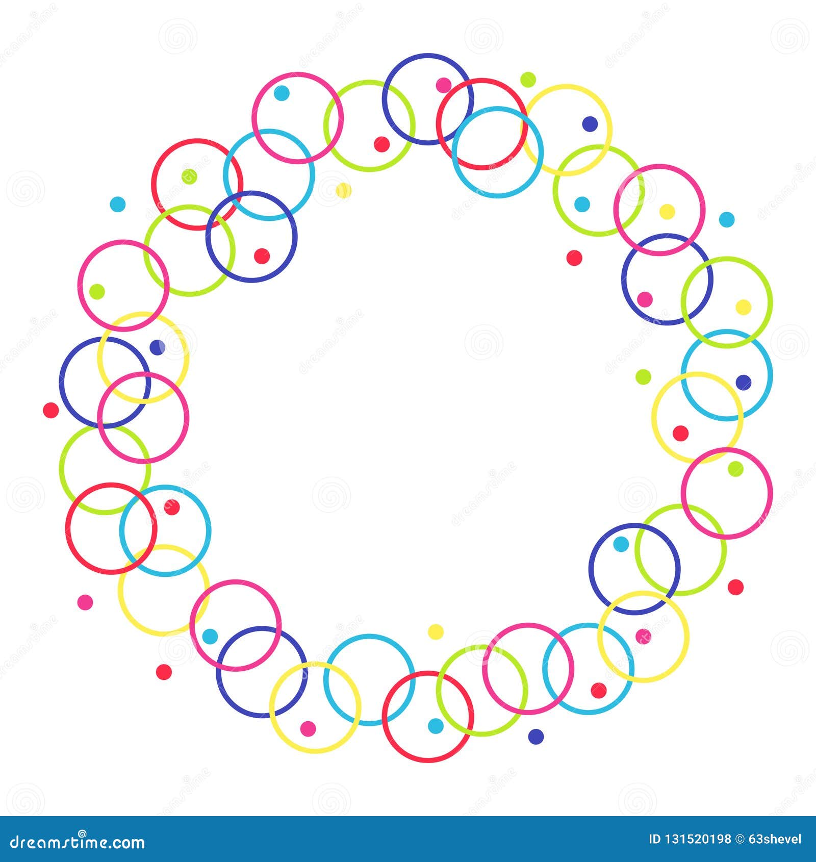 Marco Del Vector De Círculos Y De Anillos Ilustración del Vector ...