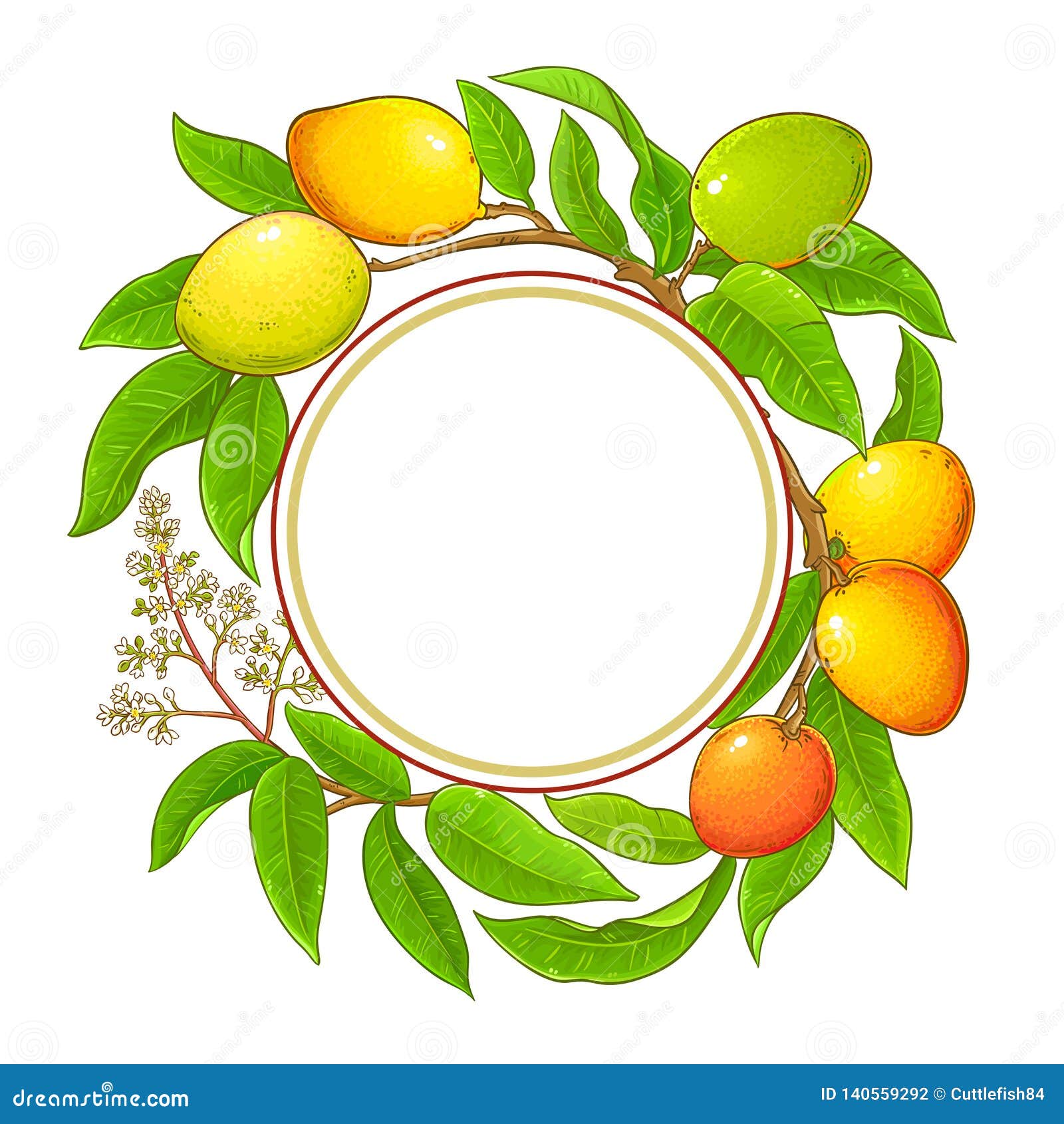 Marco del vector del mango ilustración del vector. Ilustración de ...