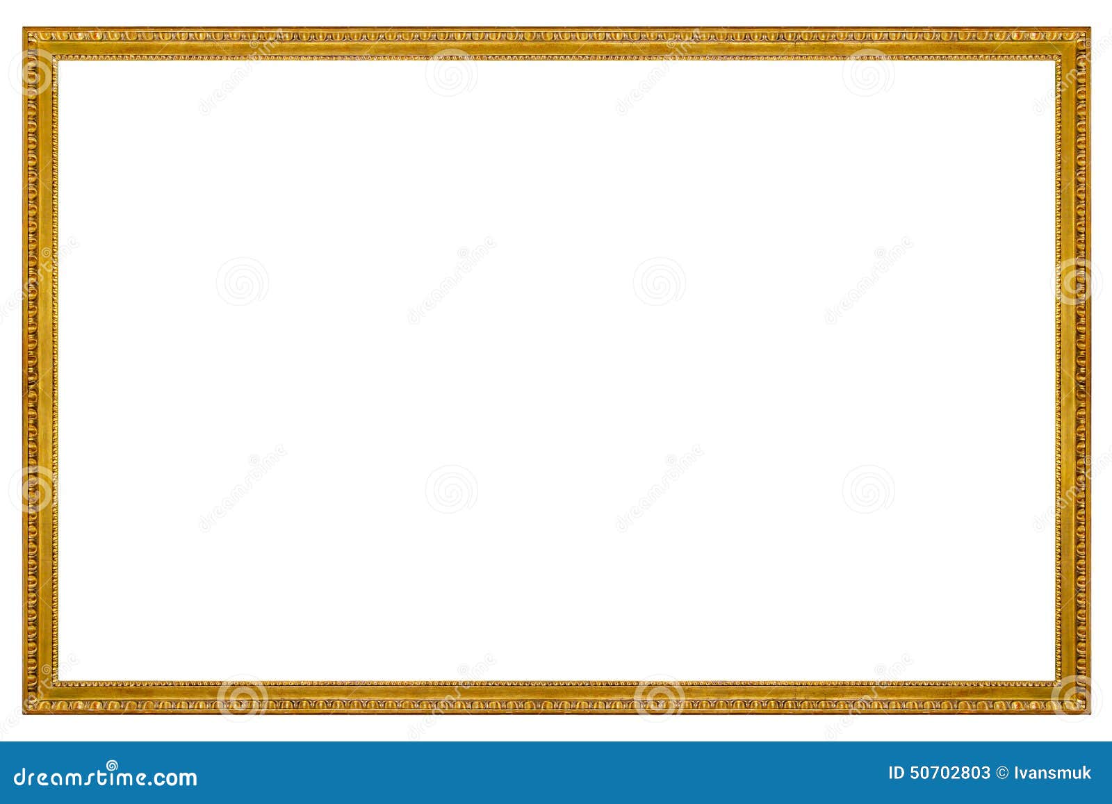 Marco Dorado De Madera Rectangular Imagen de archivo - Imagen de viejo ...