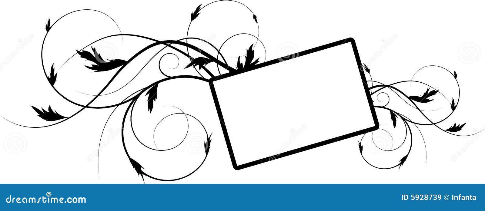 Marco floral abstracto ilustración del vector. Ilustración de elemento ...