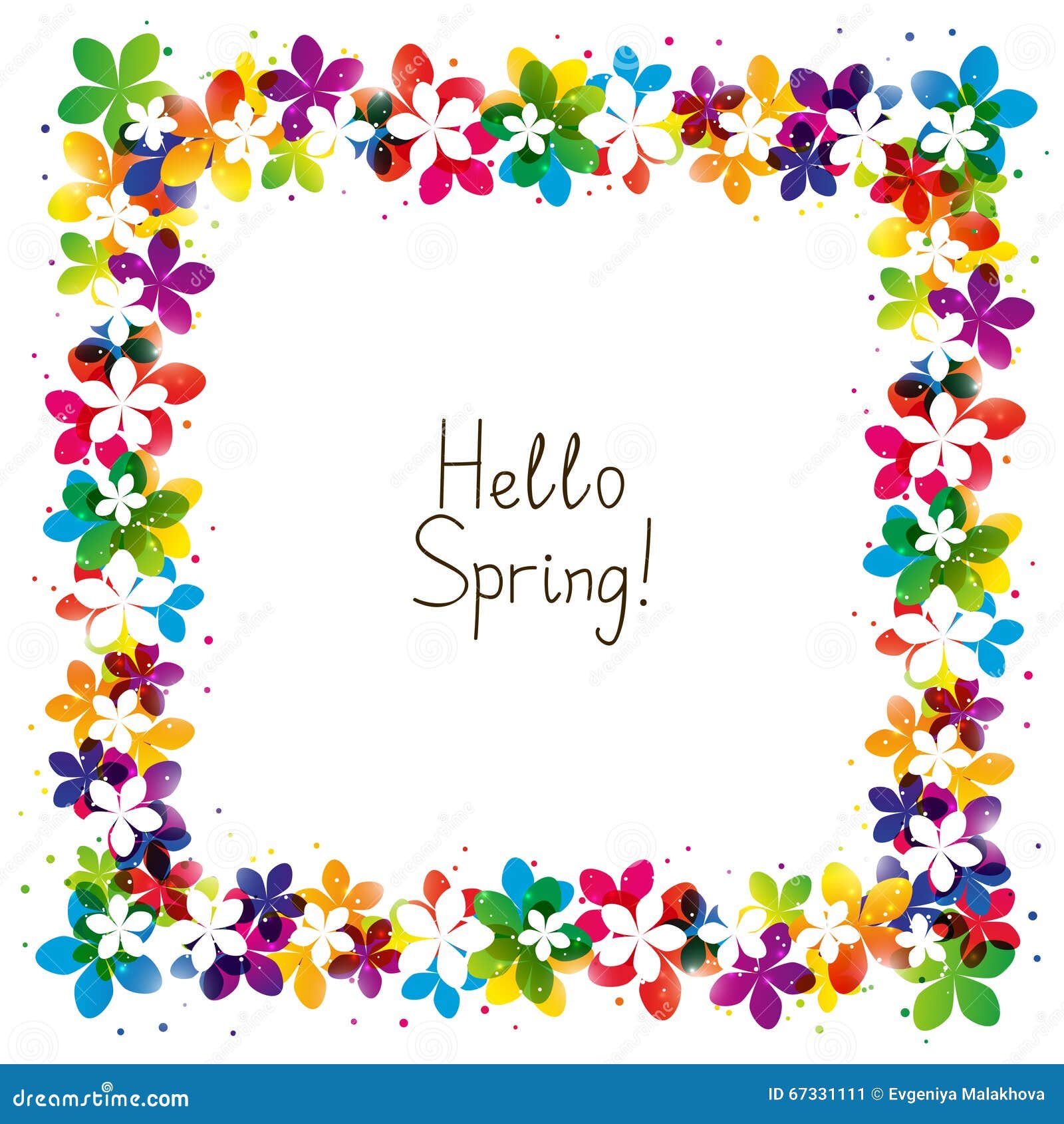 Marco Floral De La Primavera Ilustración del Vector - Ilustración de ...