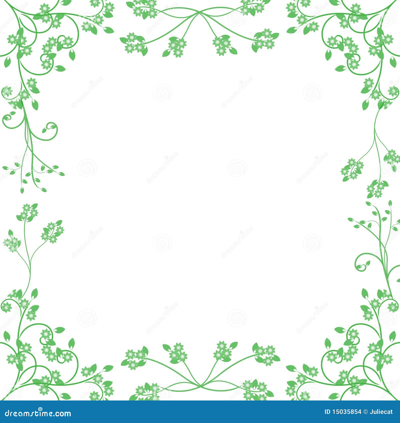 Marco floral verde stock de ilustración. Ilustración de modelo - 15035854