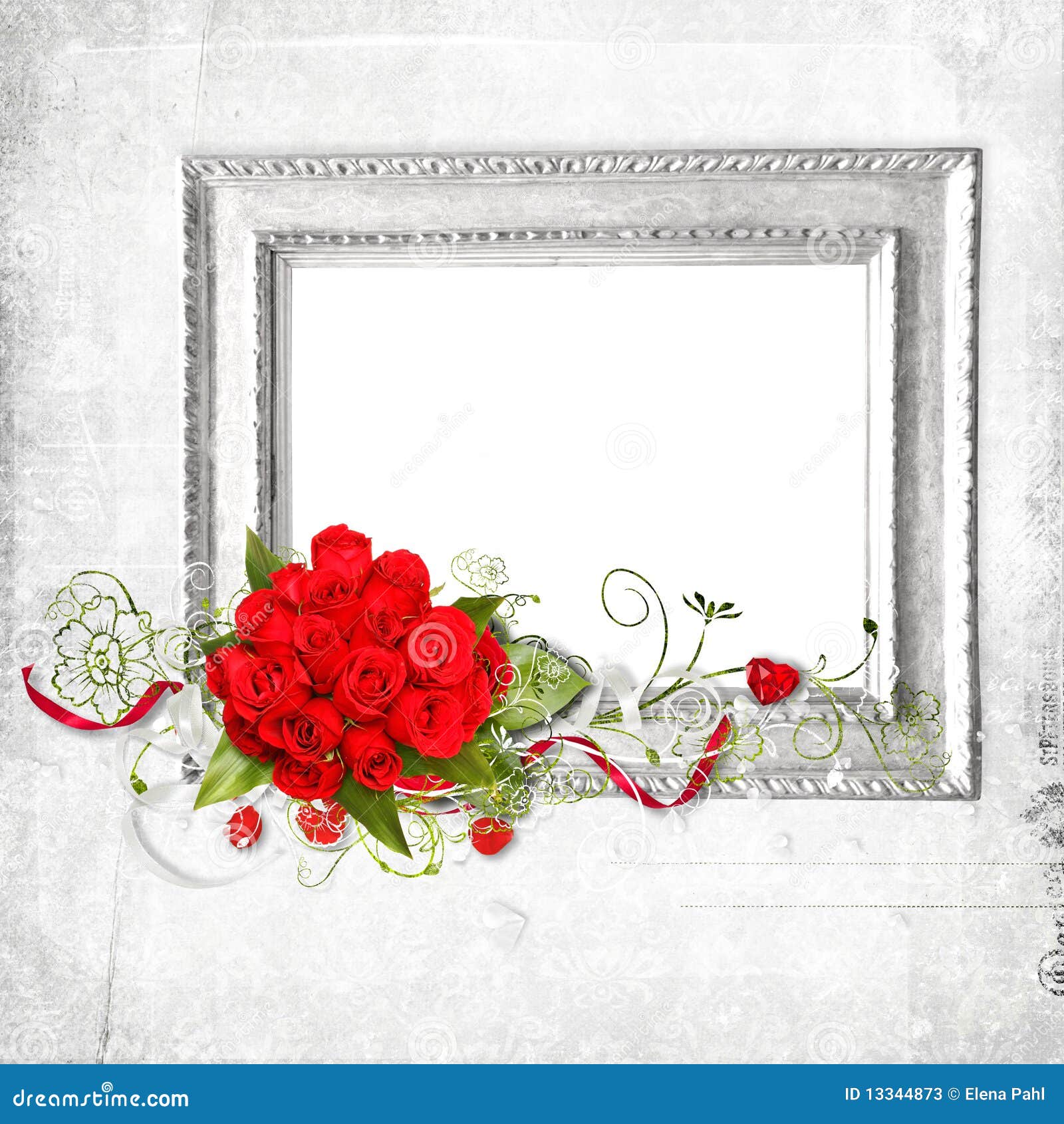 Marco Hermoso Con Las Rosas Rojas Stock de ilustración - Ilustración de ...