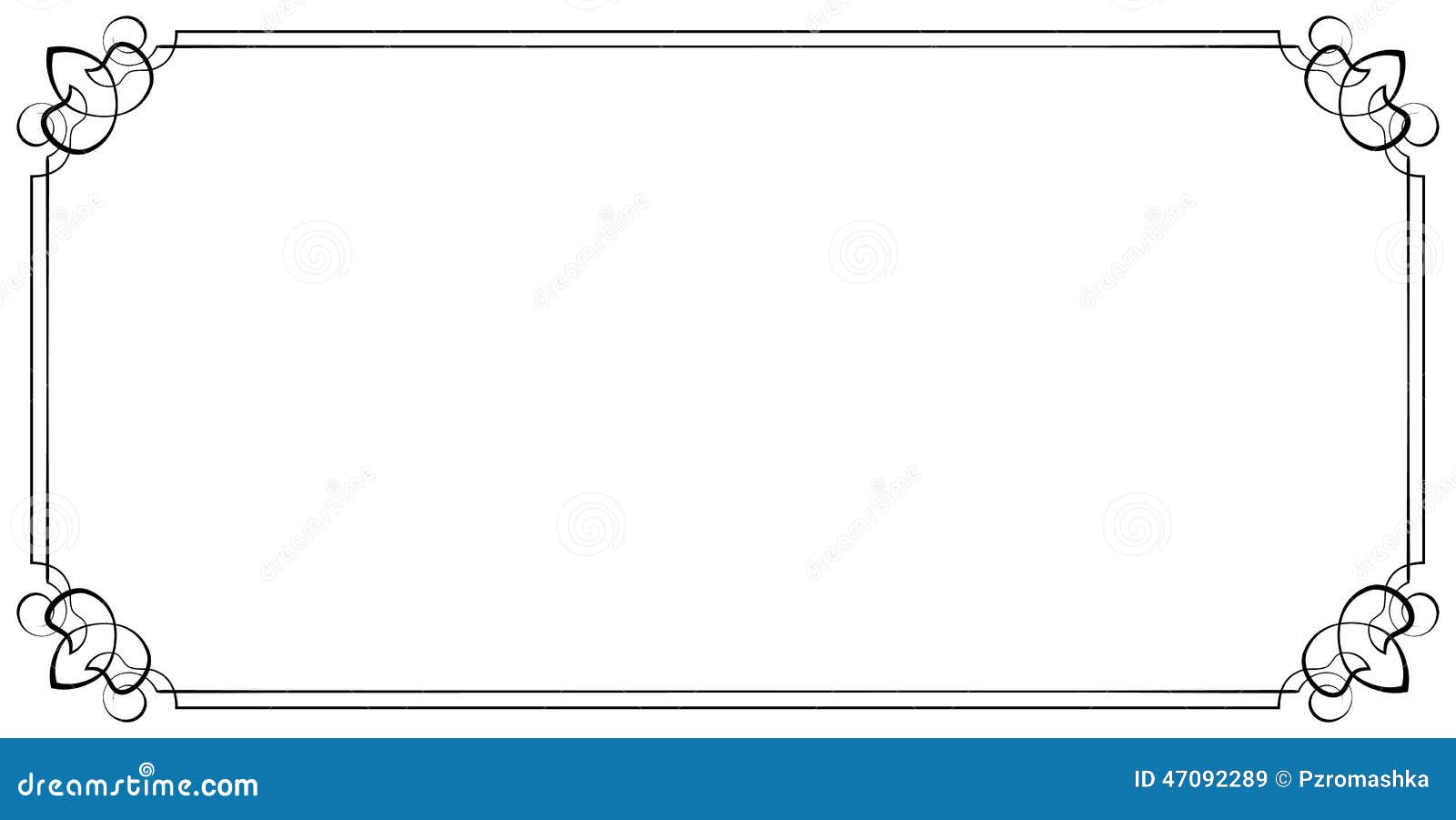 Marco Horizontal Del Vector Elemento Para El Diseño Ilustración del ...