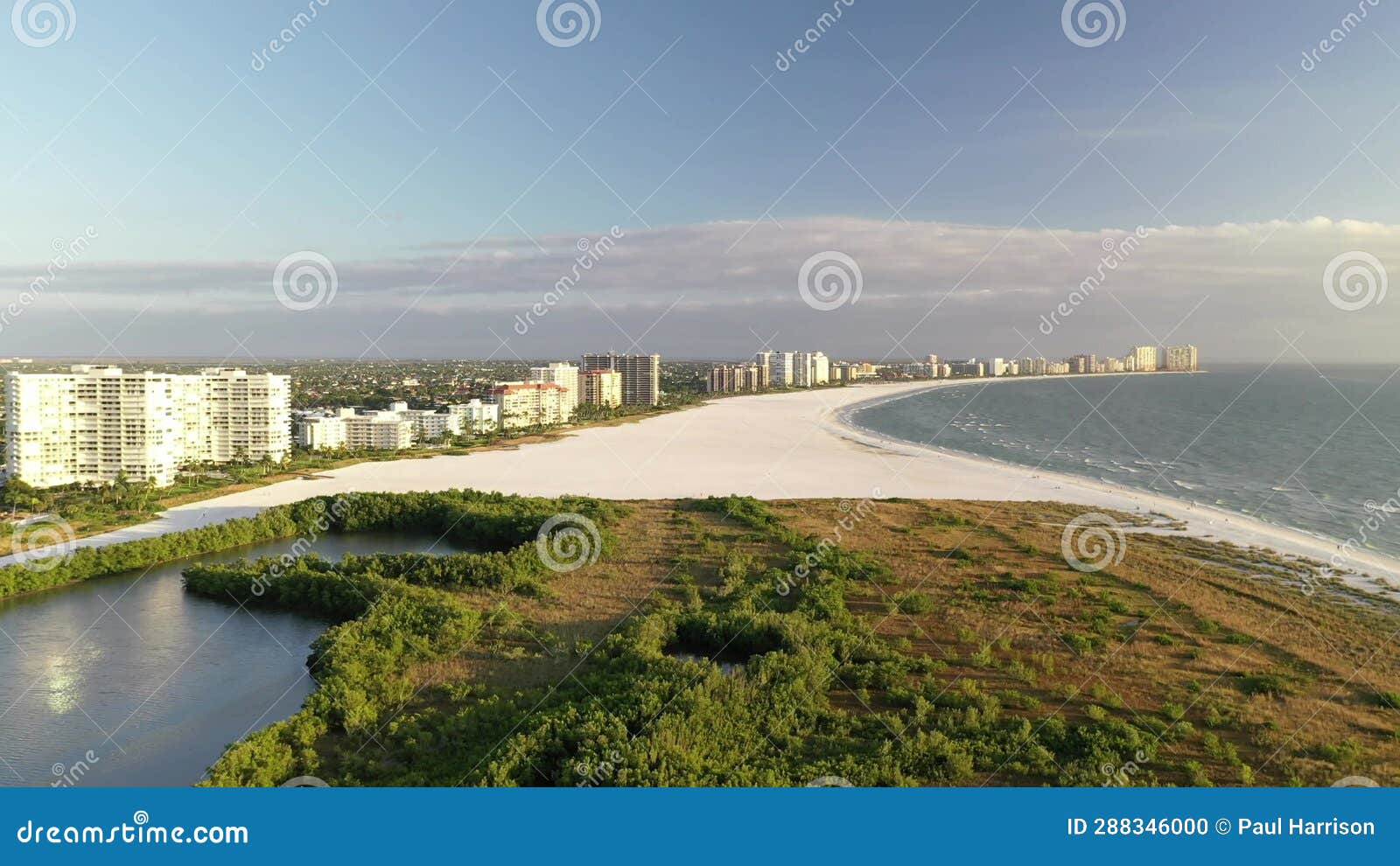 Marco Island Beach Drone Fly Over Tigertail Beach Stock Footage - Video ...