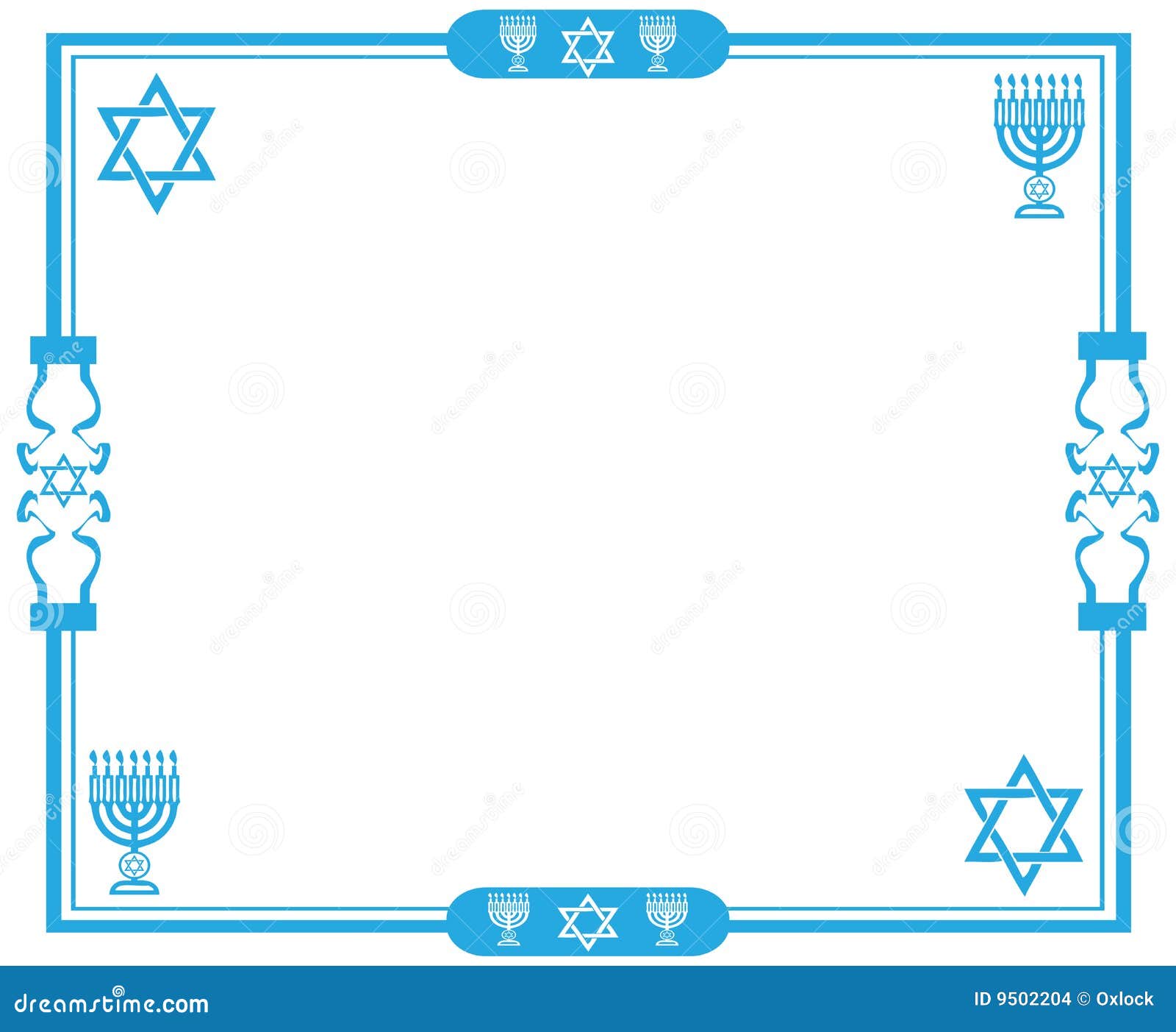 Marco judío ilustración del vector. Ilustración de azul - 9502204