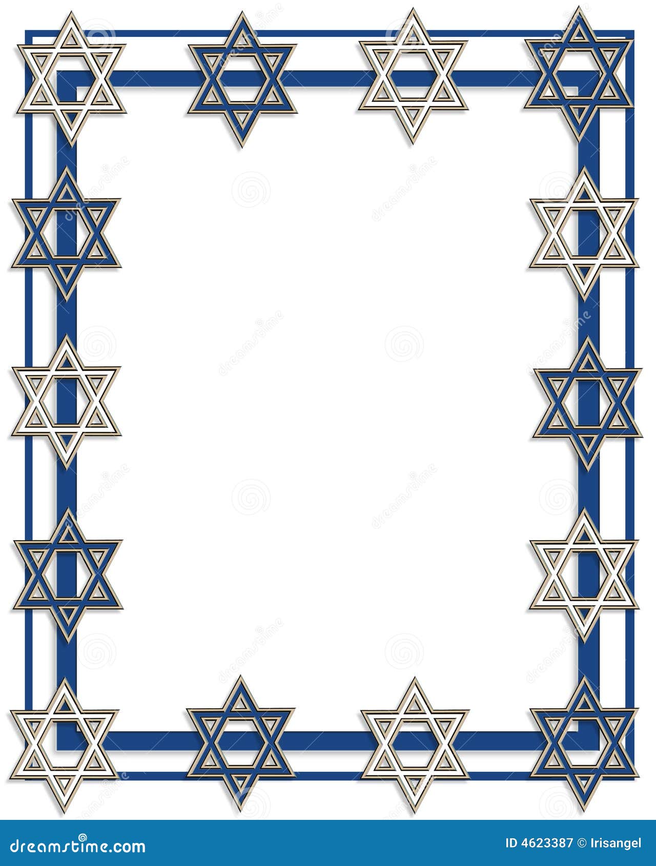 Marco O Frontera Judío De La Estrella Stock de ilustración ...