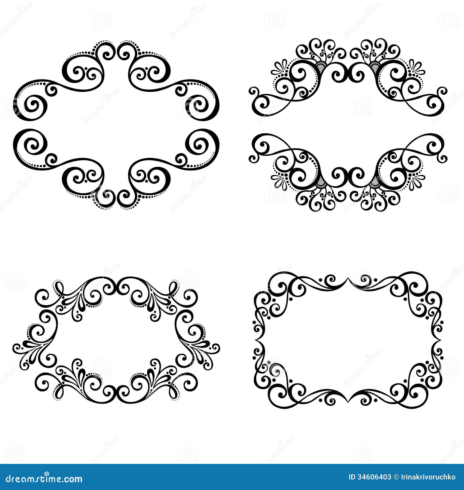 Marco Ornamental Decorativo Para El Texto. Ilustración del Vector ...